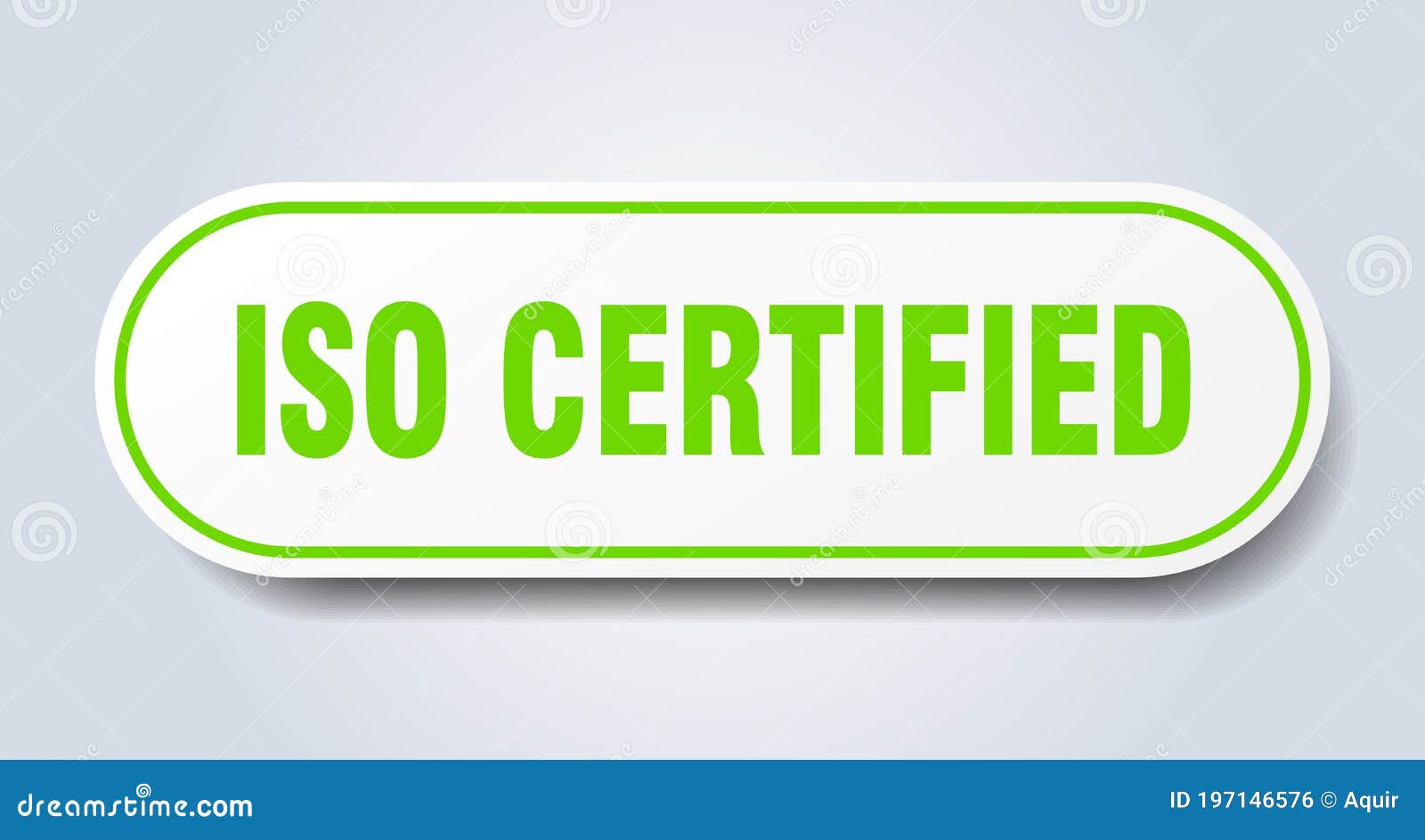 Iso Certified Sign. Rounded Isolated Button. White Sticker Stock Vector ...