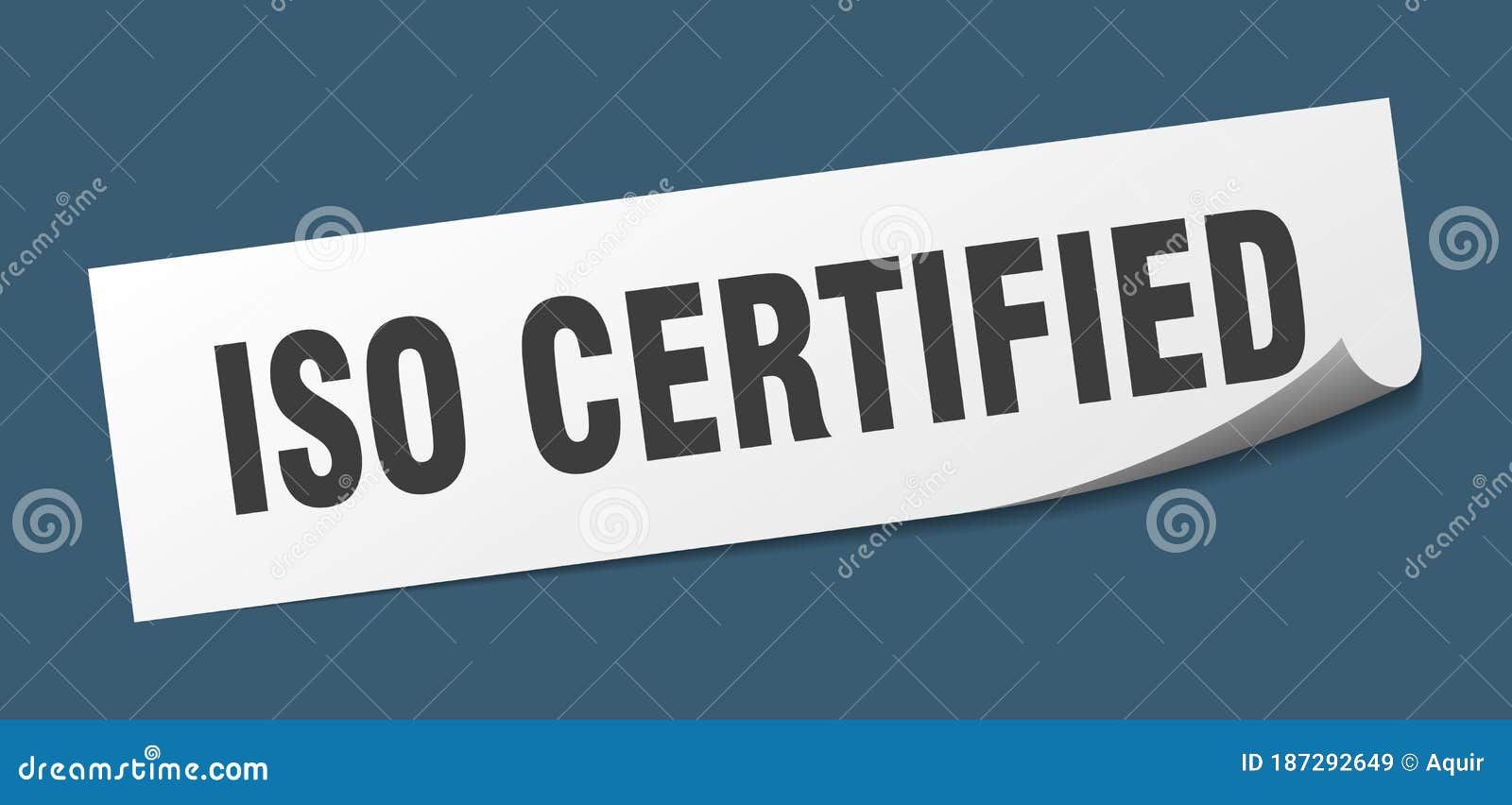 Iso Certified Sticker. Iso Certified Square Isolated Sign Stock Vector ...