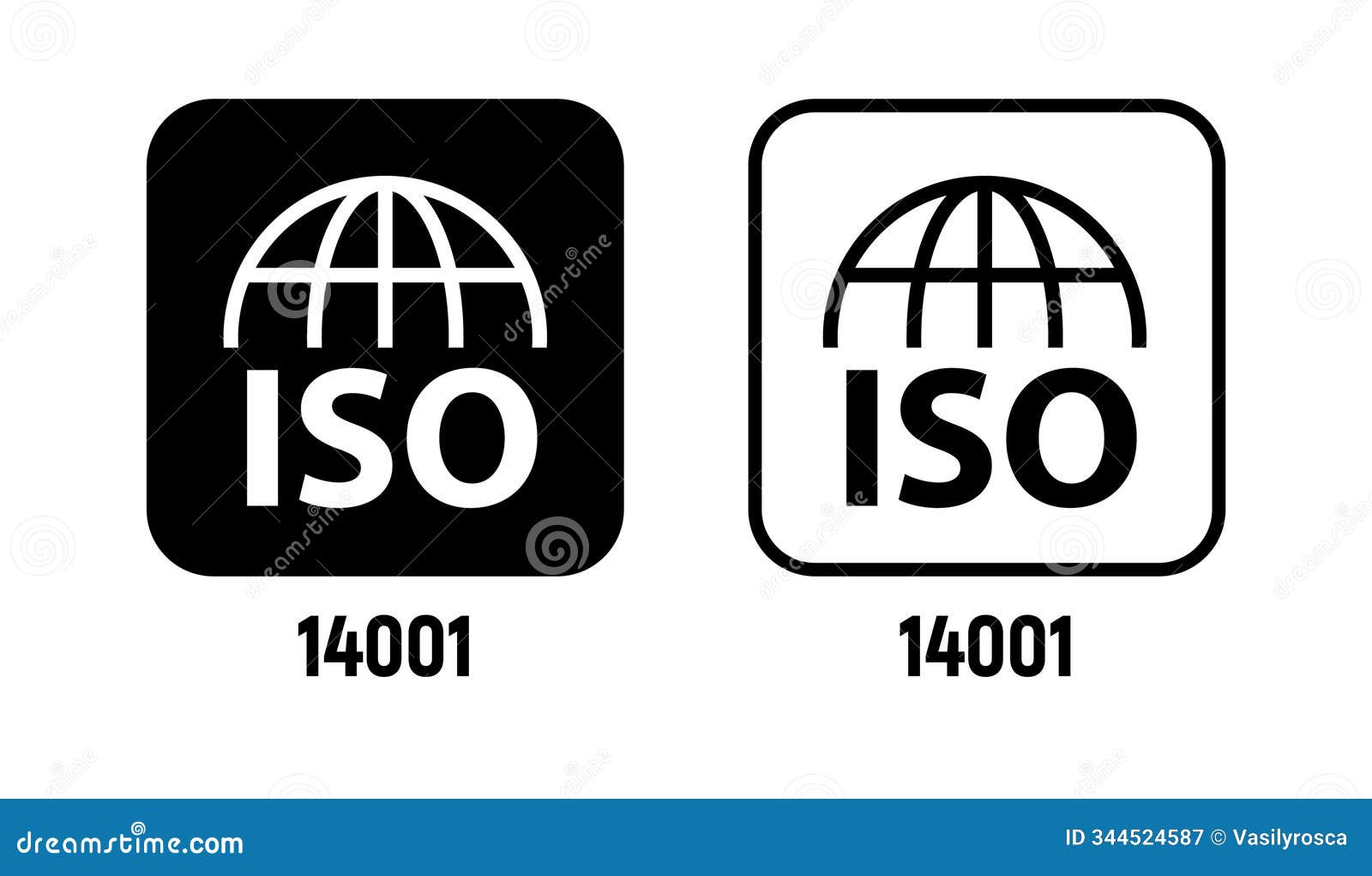 ISO Certified Vector Icon. Quality Iso 14001 Symbol Stamp Badge Sign ...