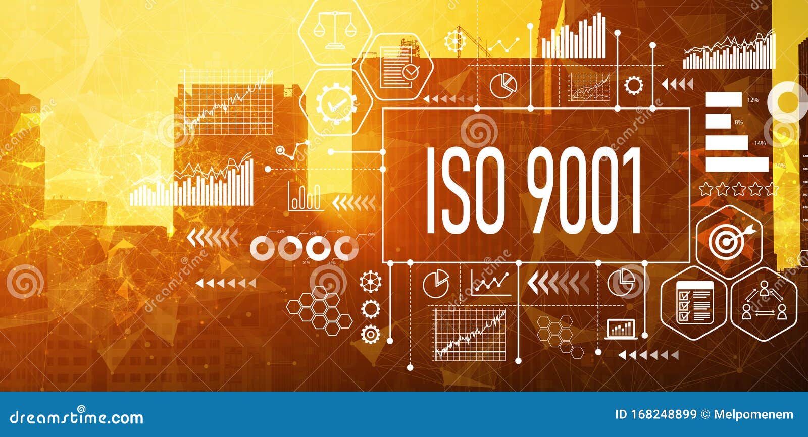 ISO 9001 Concept with Downtown San Francisco Stock Image - Image of ...