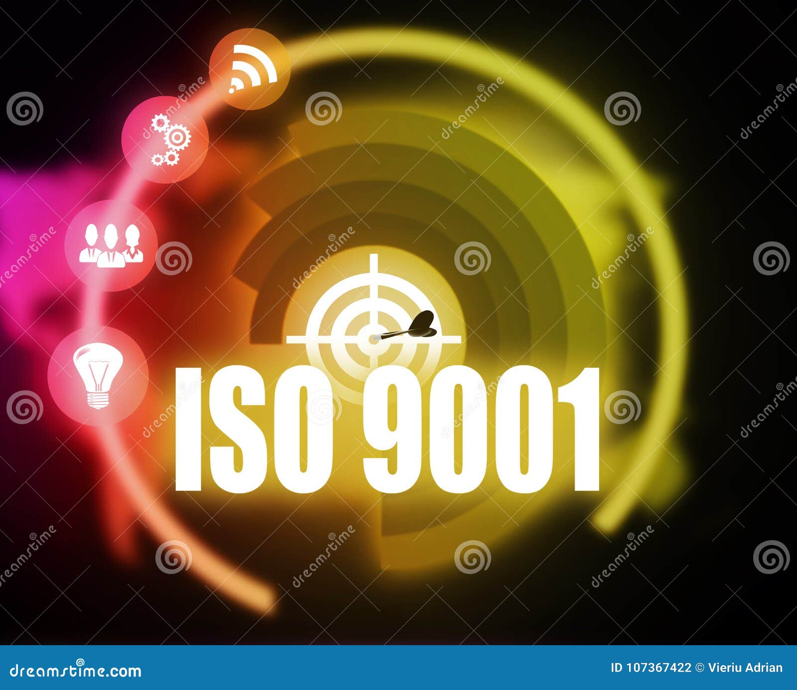 Iso 9001 Concept Plan Graphic Stock Illustration - Illustration of ...