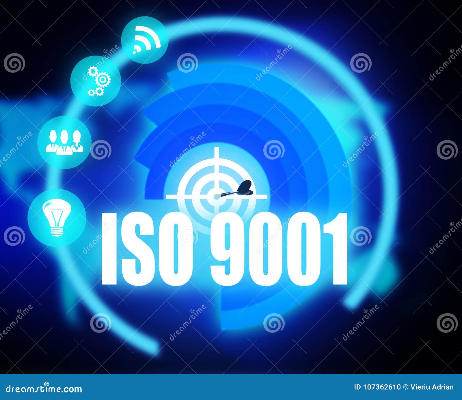 Iso 9001 Concept Plan Graphic Stock Illustration - Illustration of ...