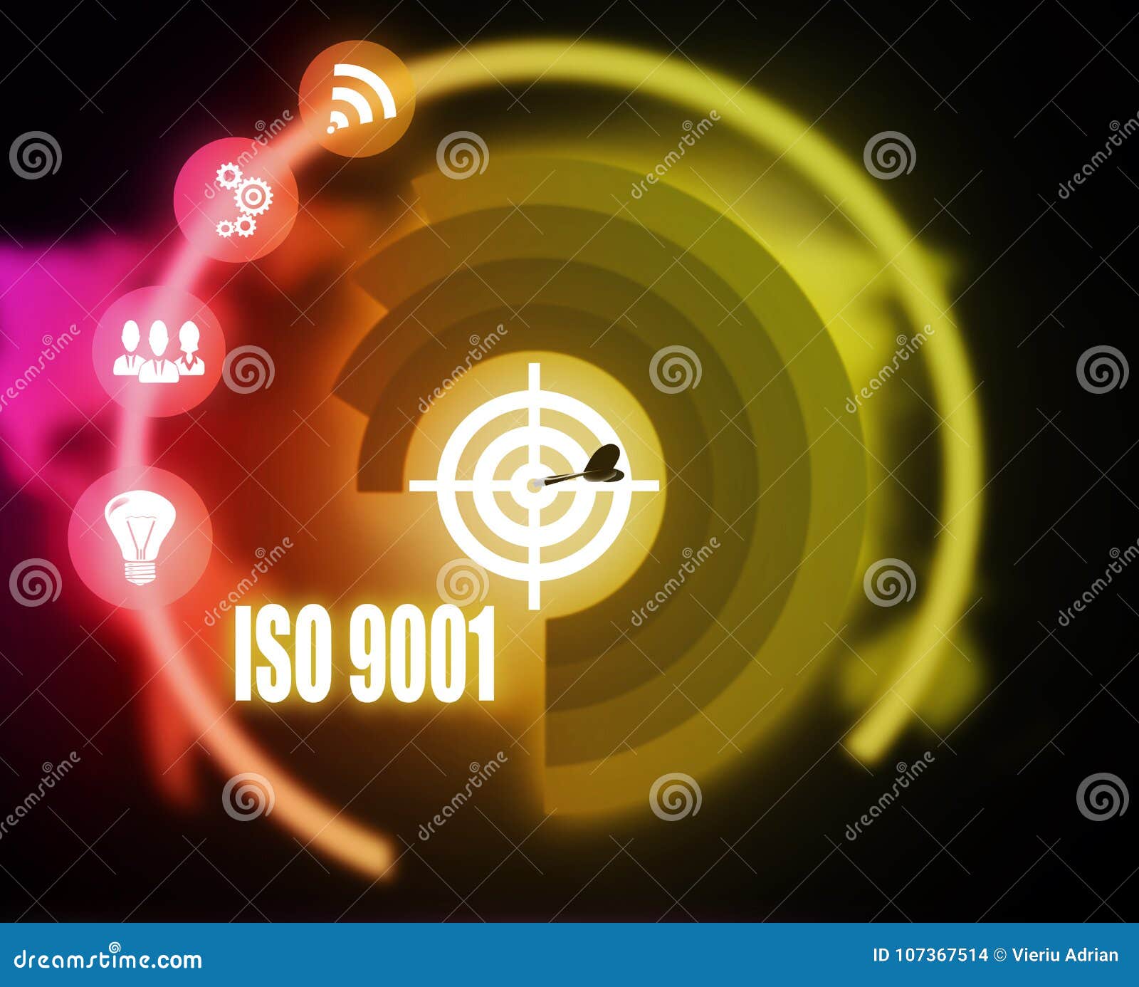 Iso 9001 Concept Plan Graphic Stock Illustration - Illustration of ...
