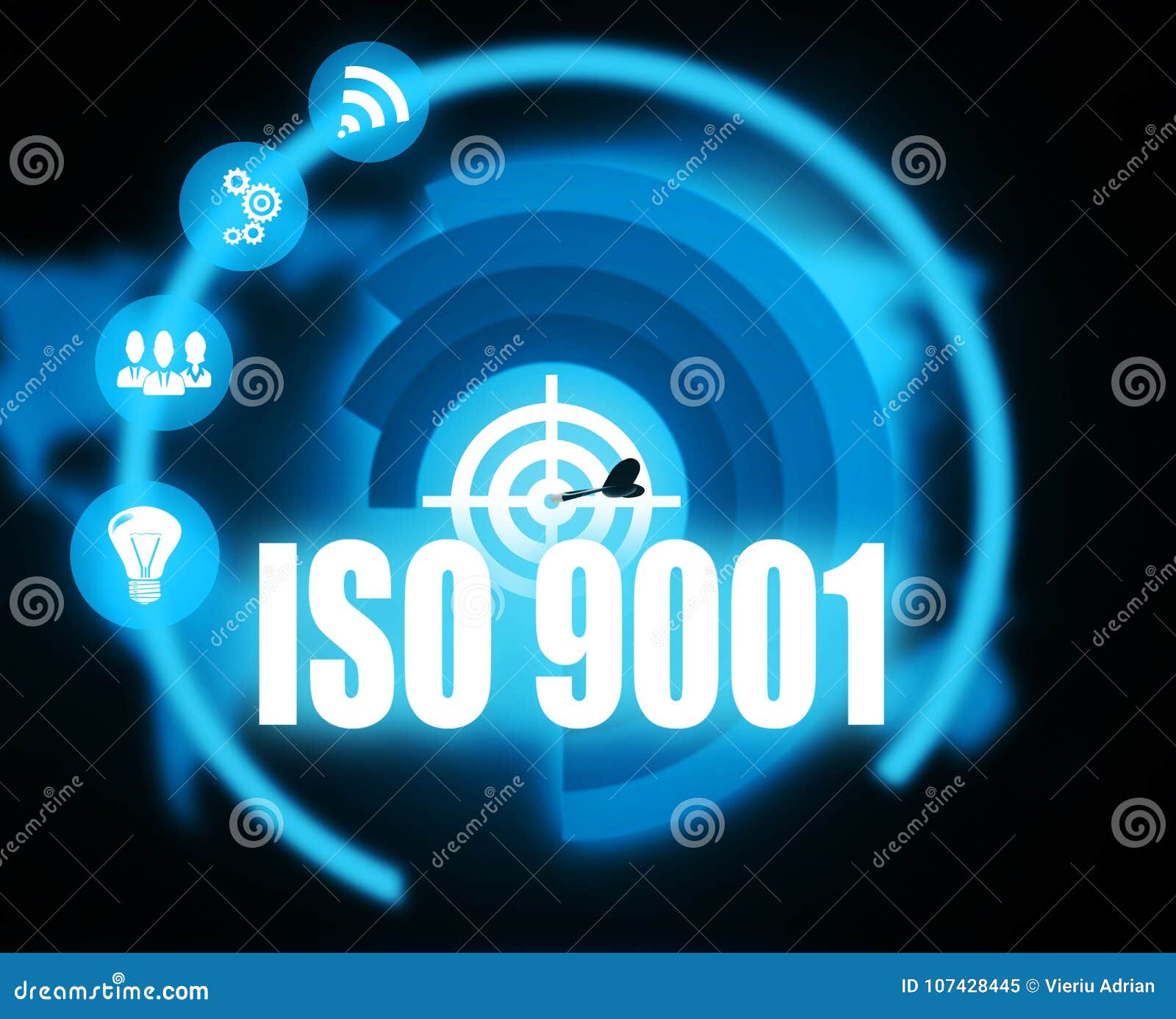 Iso 9001 Concept Plan Graphic Stock Illustration - Illustration of ...