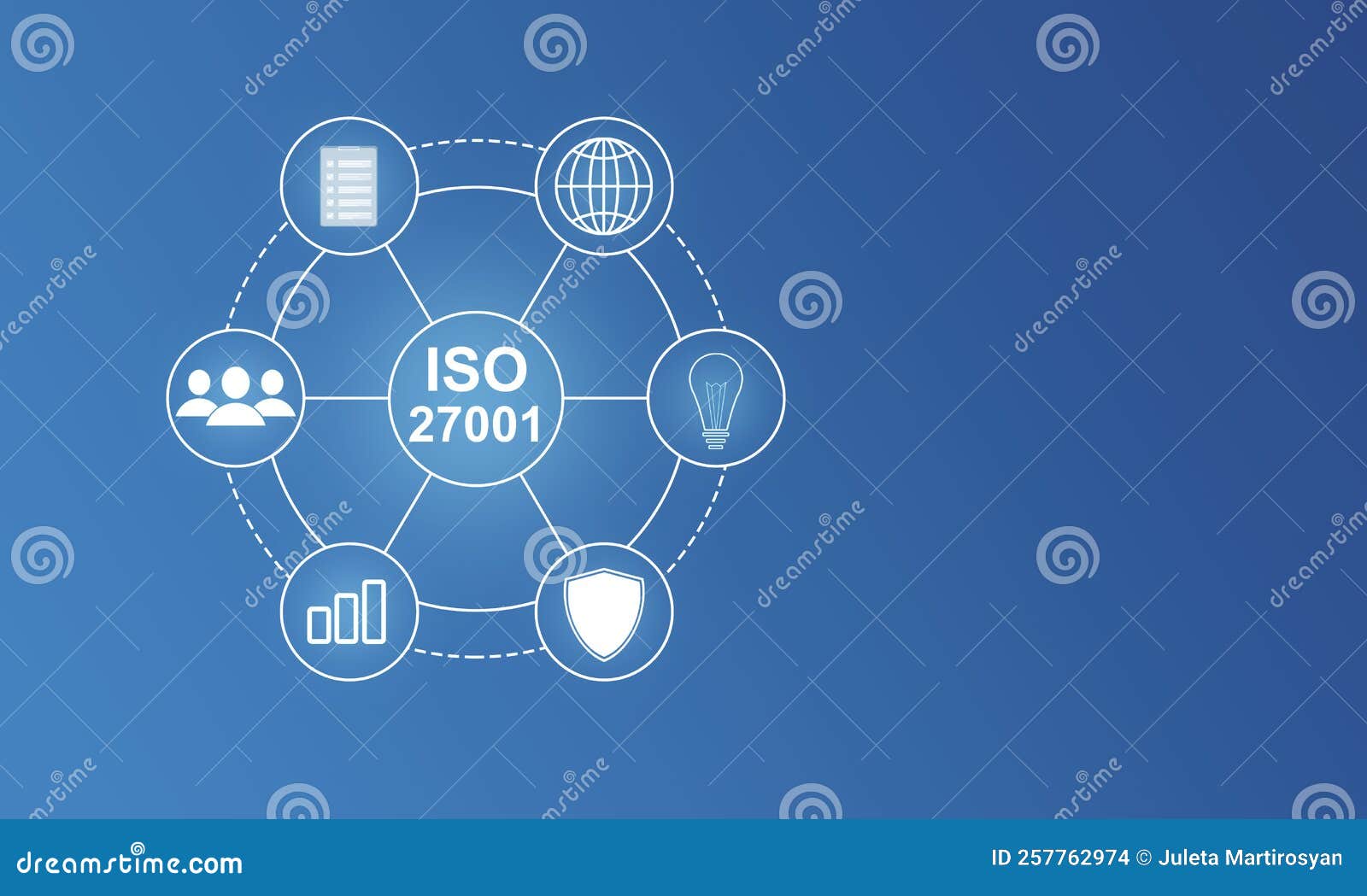Iso 27001 e iconos stock de ilustración. Ilustración de industrial ...