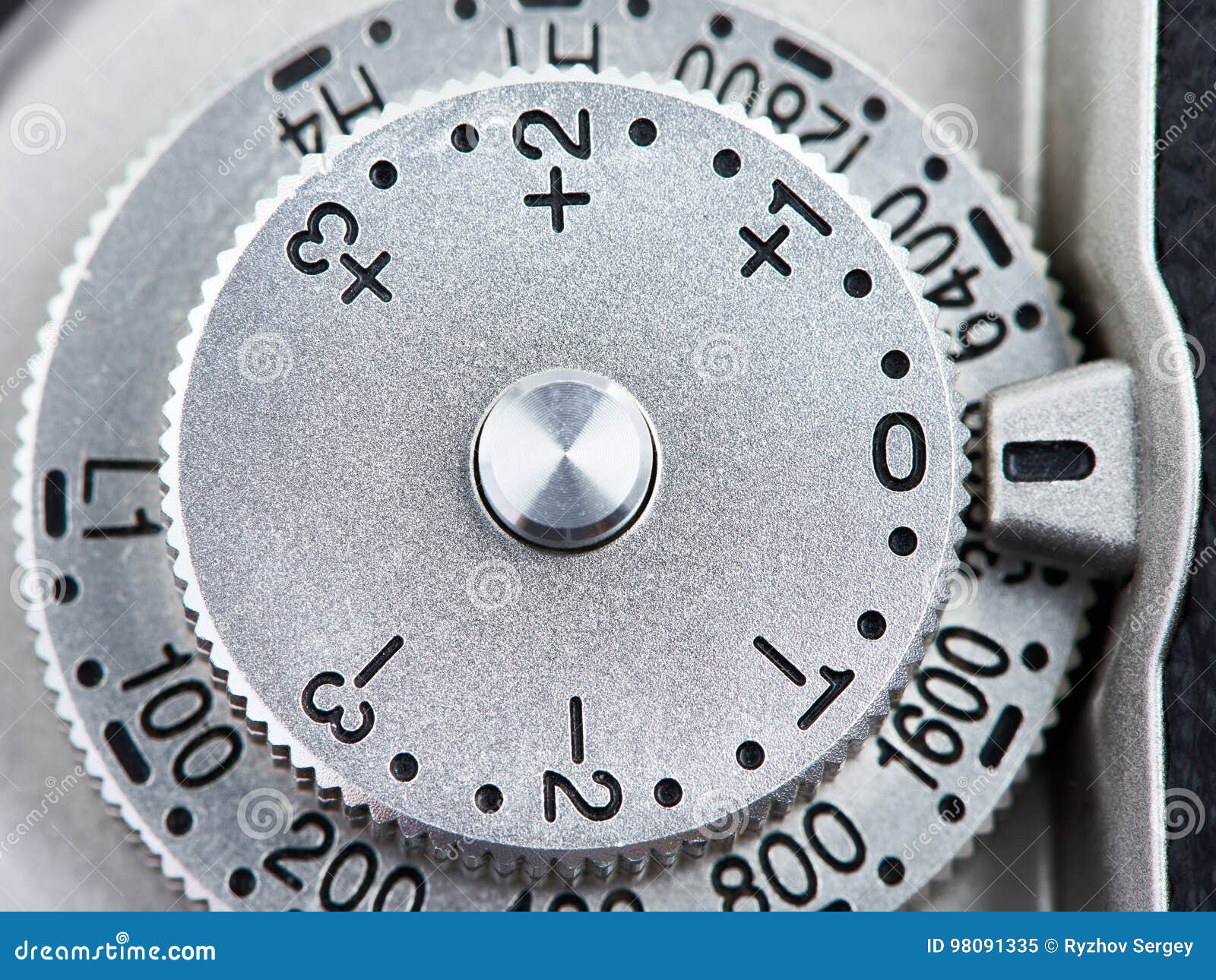 ISO and Exposure Compensation Control Dial on SLR Camera Stock Image ...