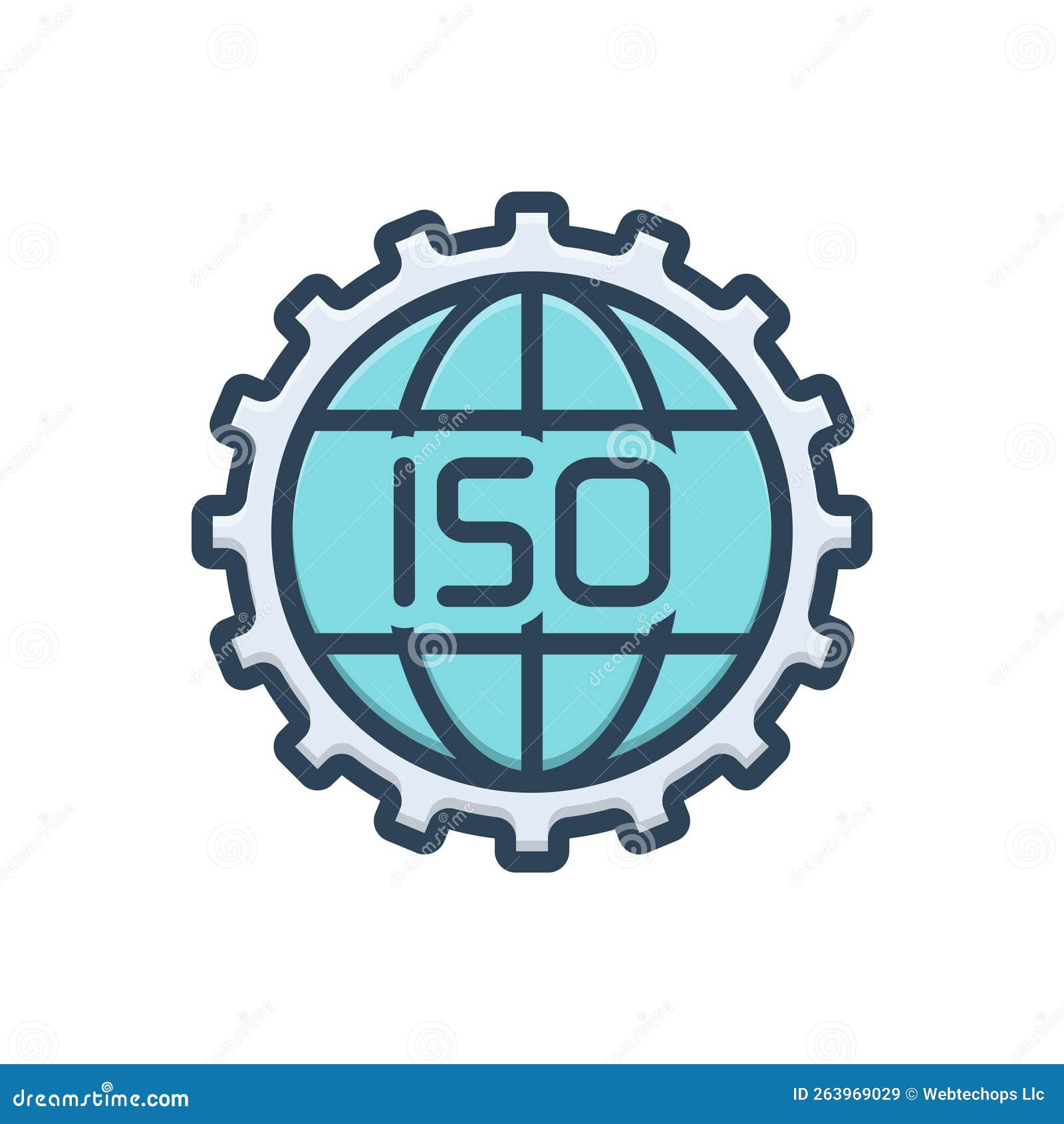Color Illustration Icon for Iso, Certificate and International Stock ...