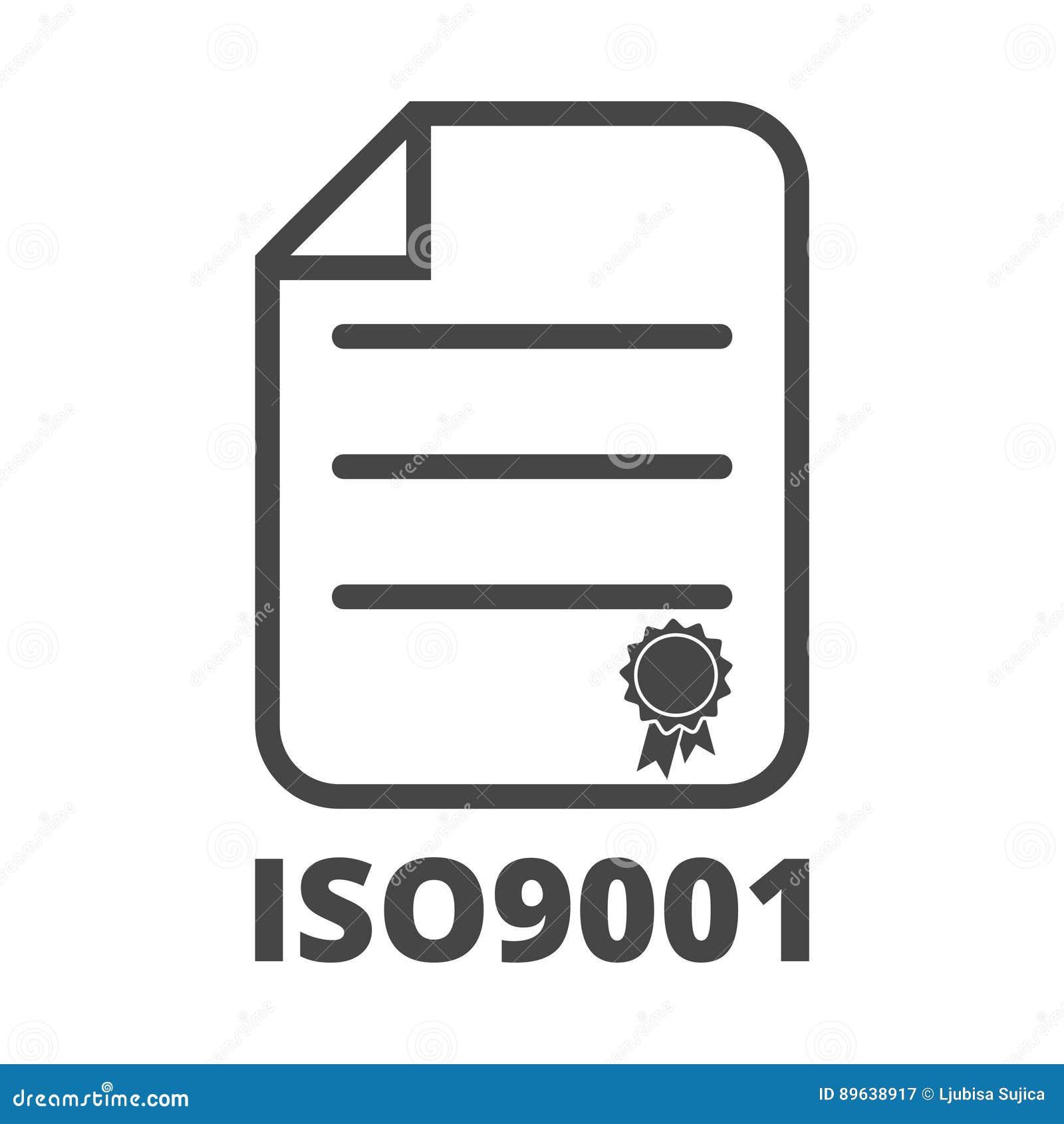 Iso 9001 icon stock vector. Illustration of guarantee - 89638917