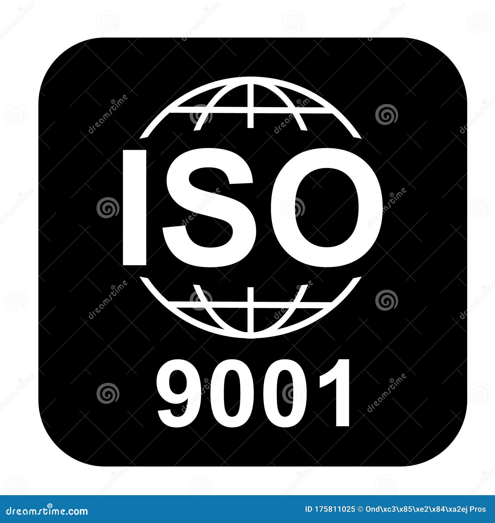 Iso 9001 Icon. Standard Quality Symbol Stock Vector - Illustration of ...