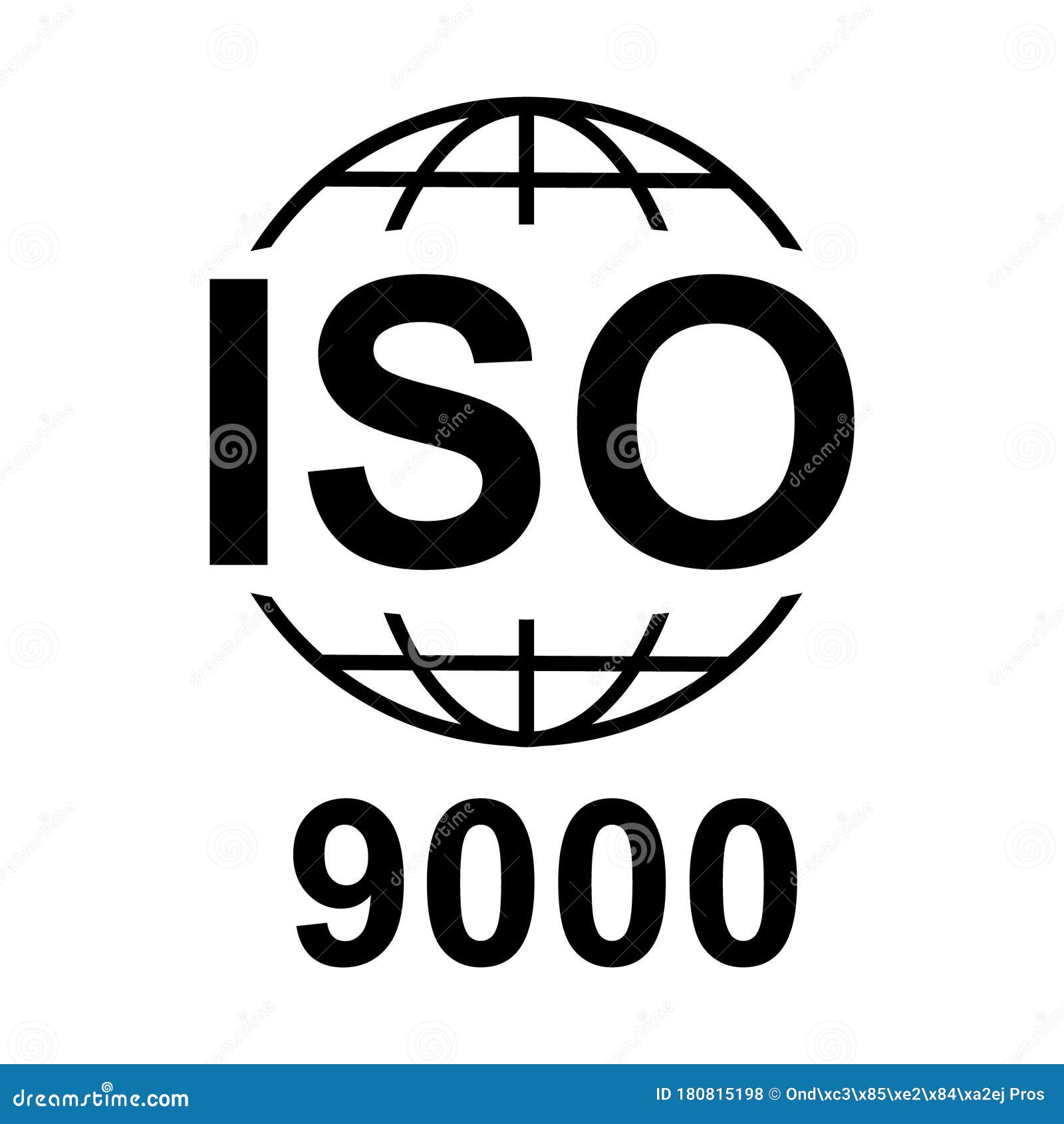 Set Of Iso 9000 Icon. Standard Quality Symbol. Vector Button Sign ...