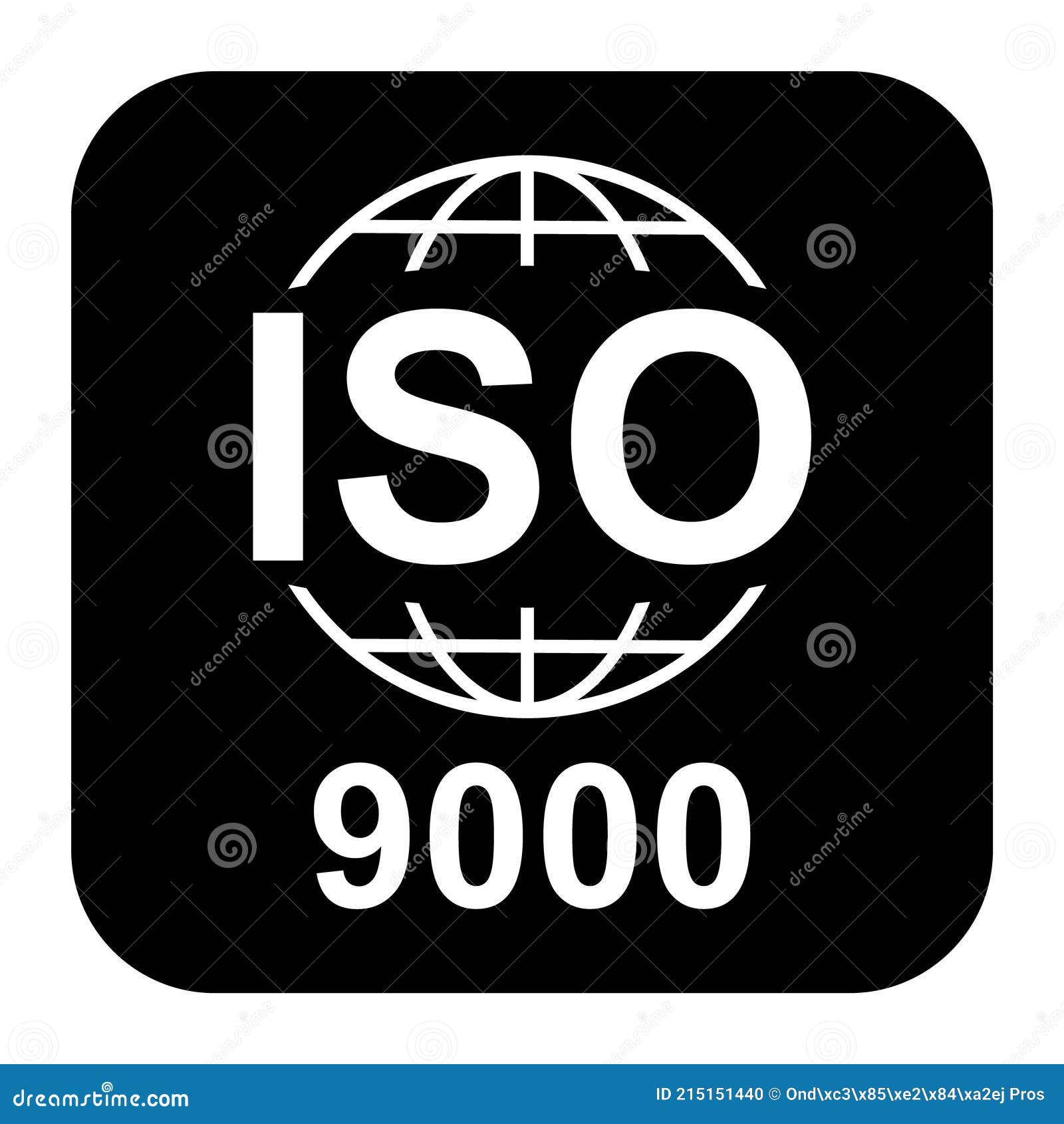 Iso 9000 Icon. Standard Quality Symbol Stock Vector - Illustration of ...