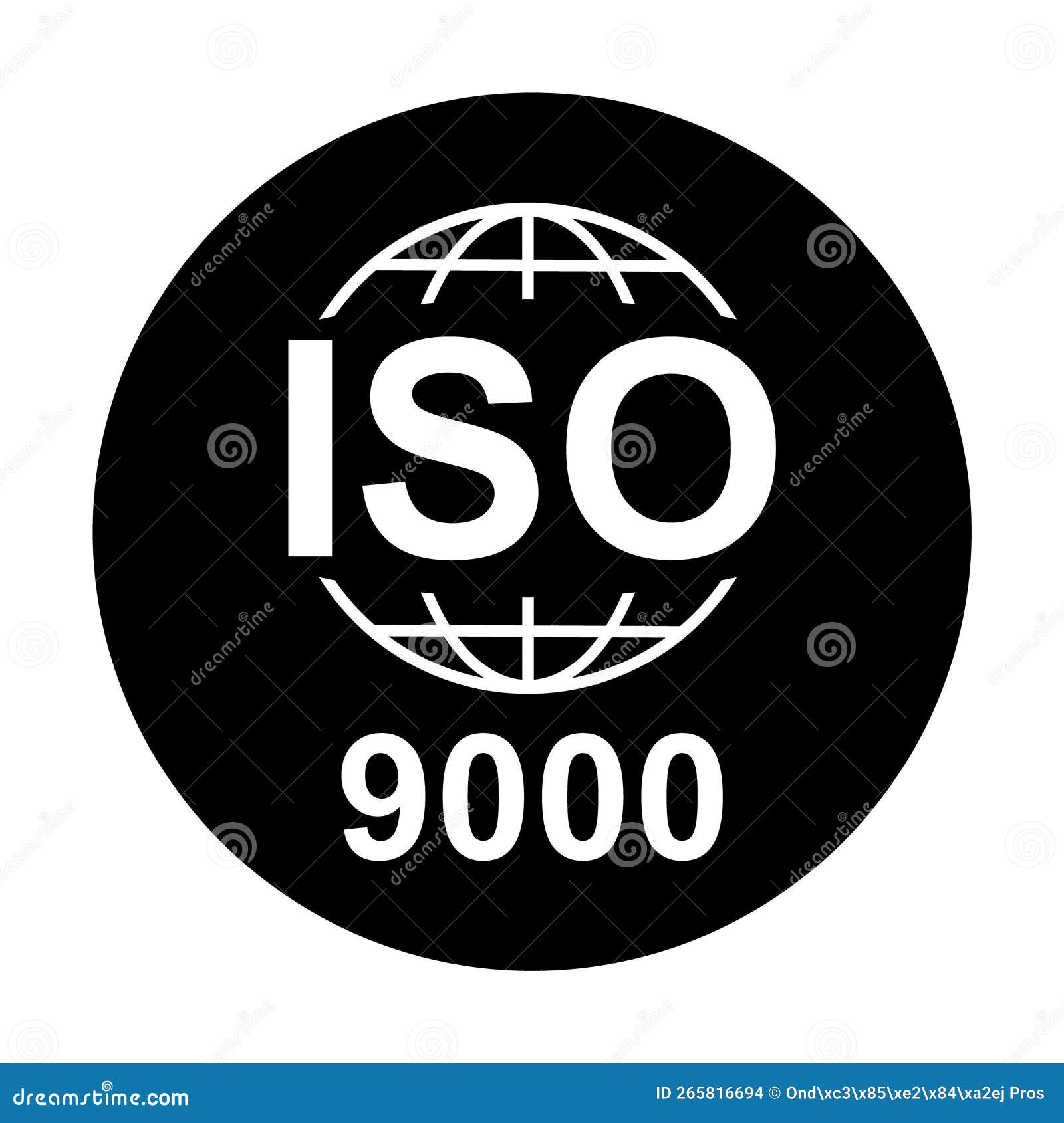 Iso 9000 Icon. Standard Quality Symbol Stock Vector - Illustration of ...