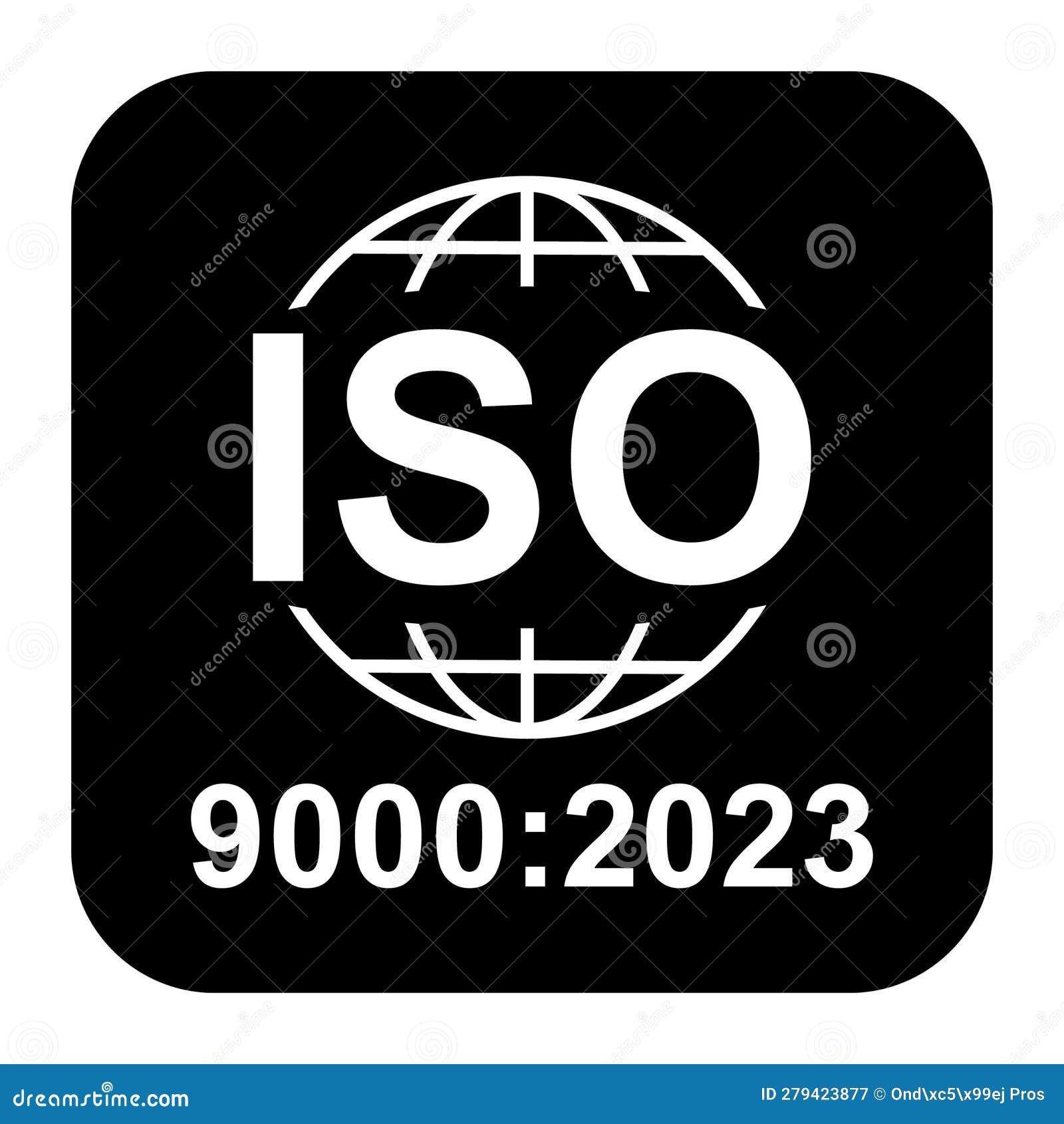 Iso 9000 2023 Icon. Standard Quality Symbol. Vector Button Sign ...