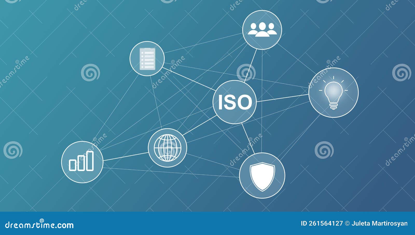 ISO and Icons on Virtual Screen Stock Illustration - Illustration of ...