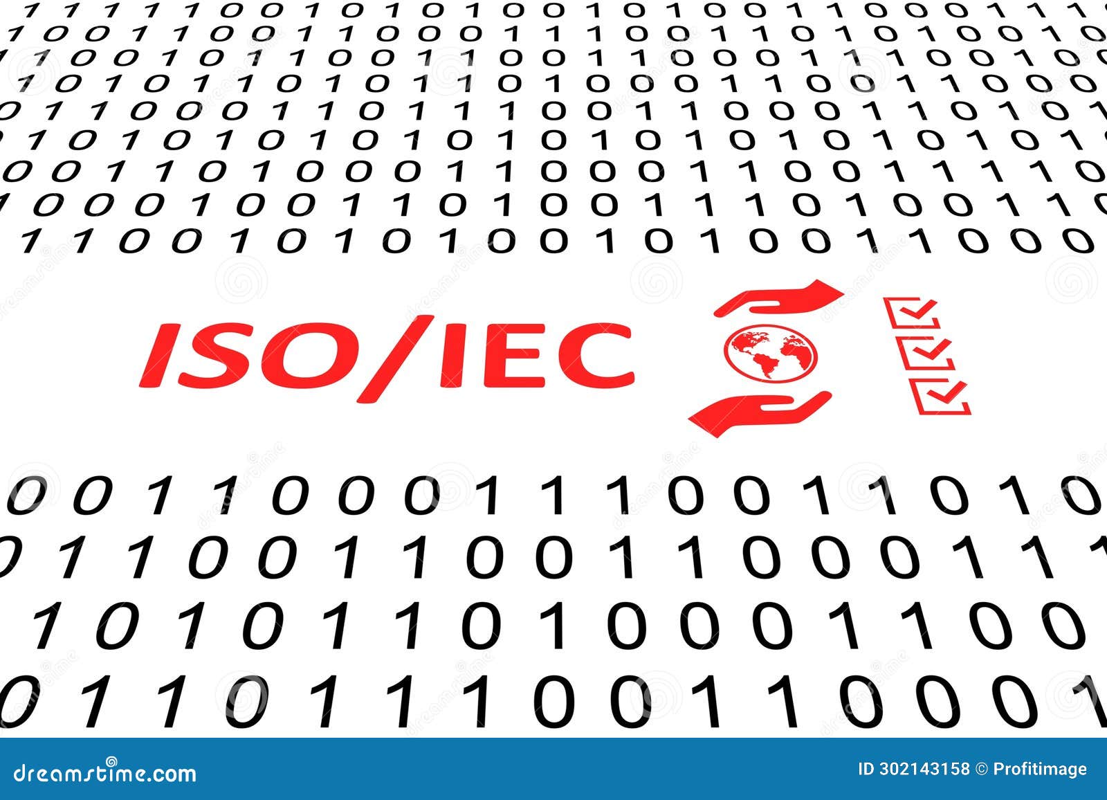 ISO IEC Concept Binary Code 3d Stock Illustration - Illustration of ...
