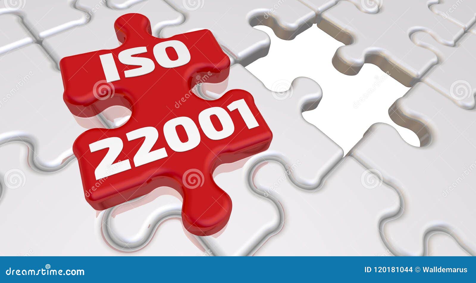 ISO 22001. The Inscription On The Missing Element Of The Puzzle Stock ...