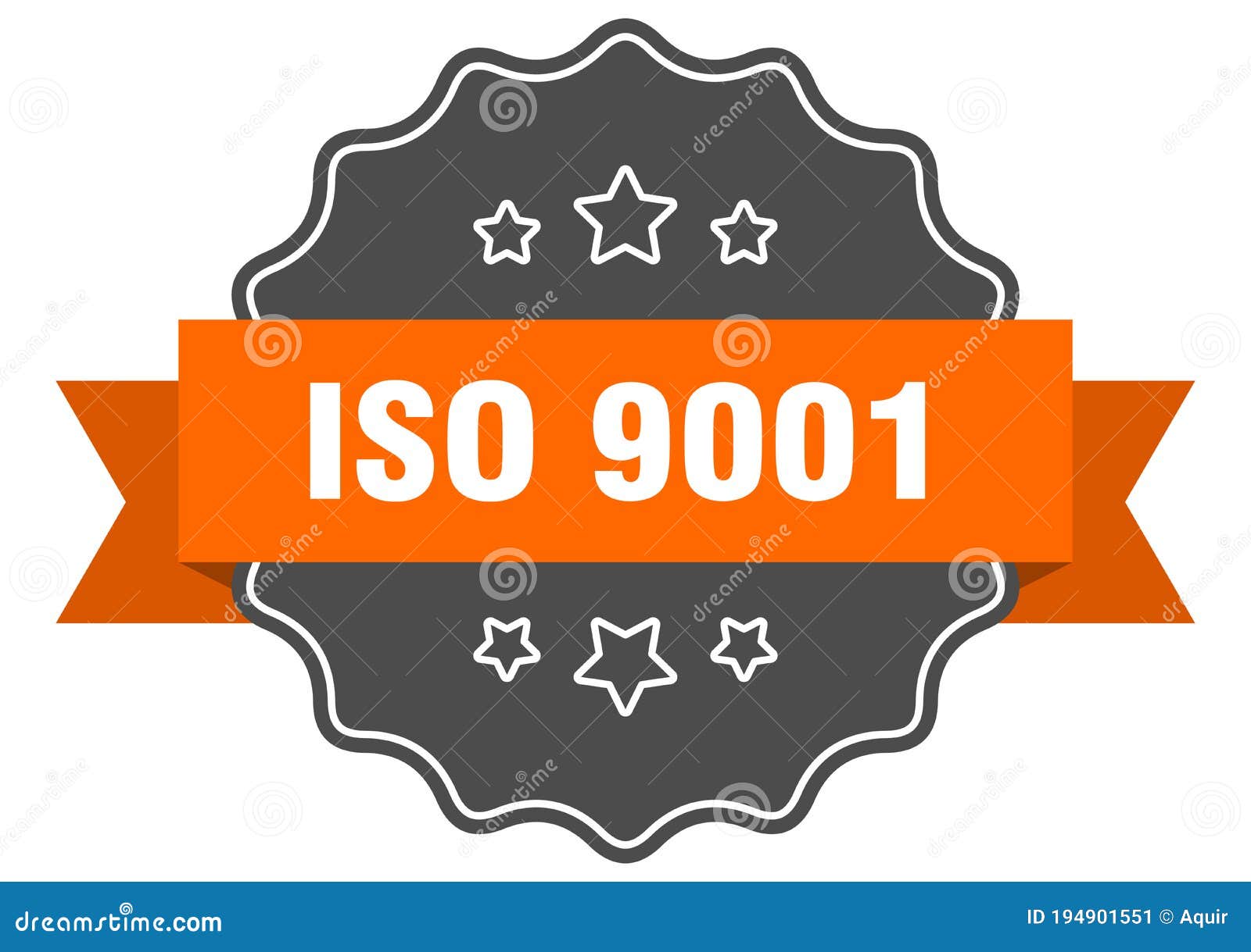 Iso 9001 Label. Iso 9001 Isolated Seal. Sticker. Sign Stock Vector ...