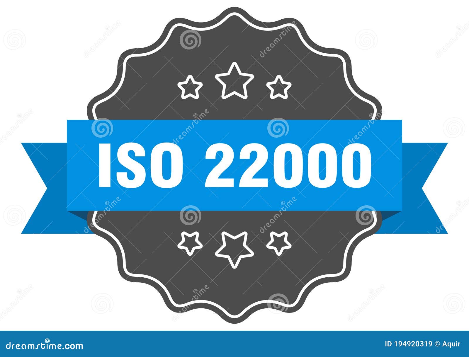 Iso 22000 Label. Iso 22000 Isolated Seal. Sticker. Sign Stock Vector ...