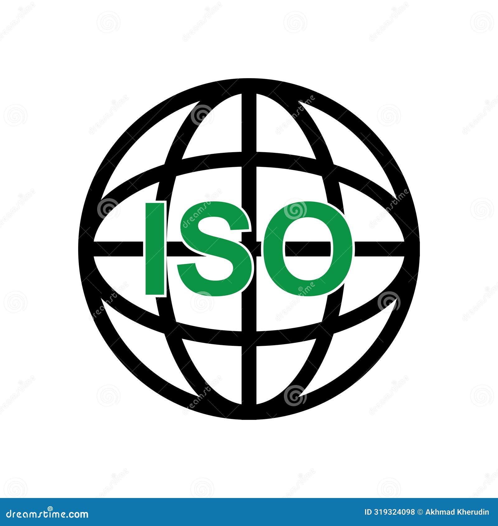 ISO logo design stock illustration. Illustration of label - 319324098