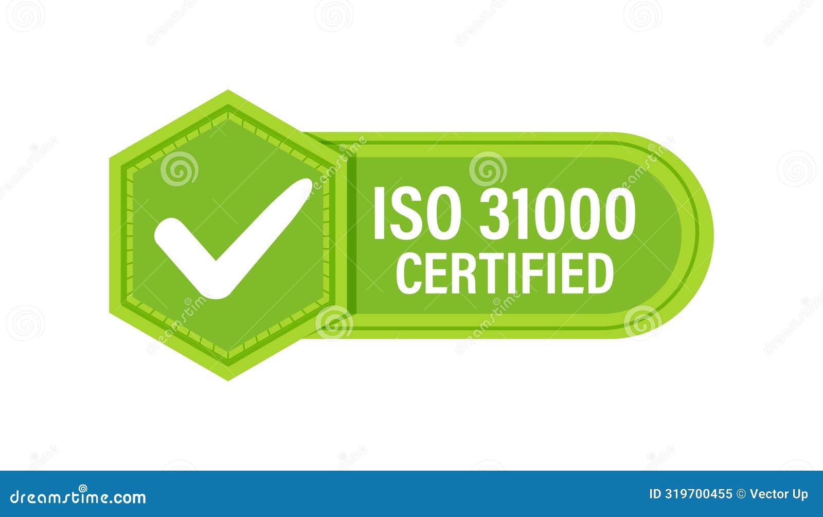 ISO 31000 Badge. Vector. ISO 31000 Stamp Icon. Certified Badge Logo ...