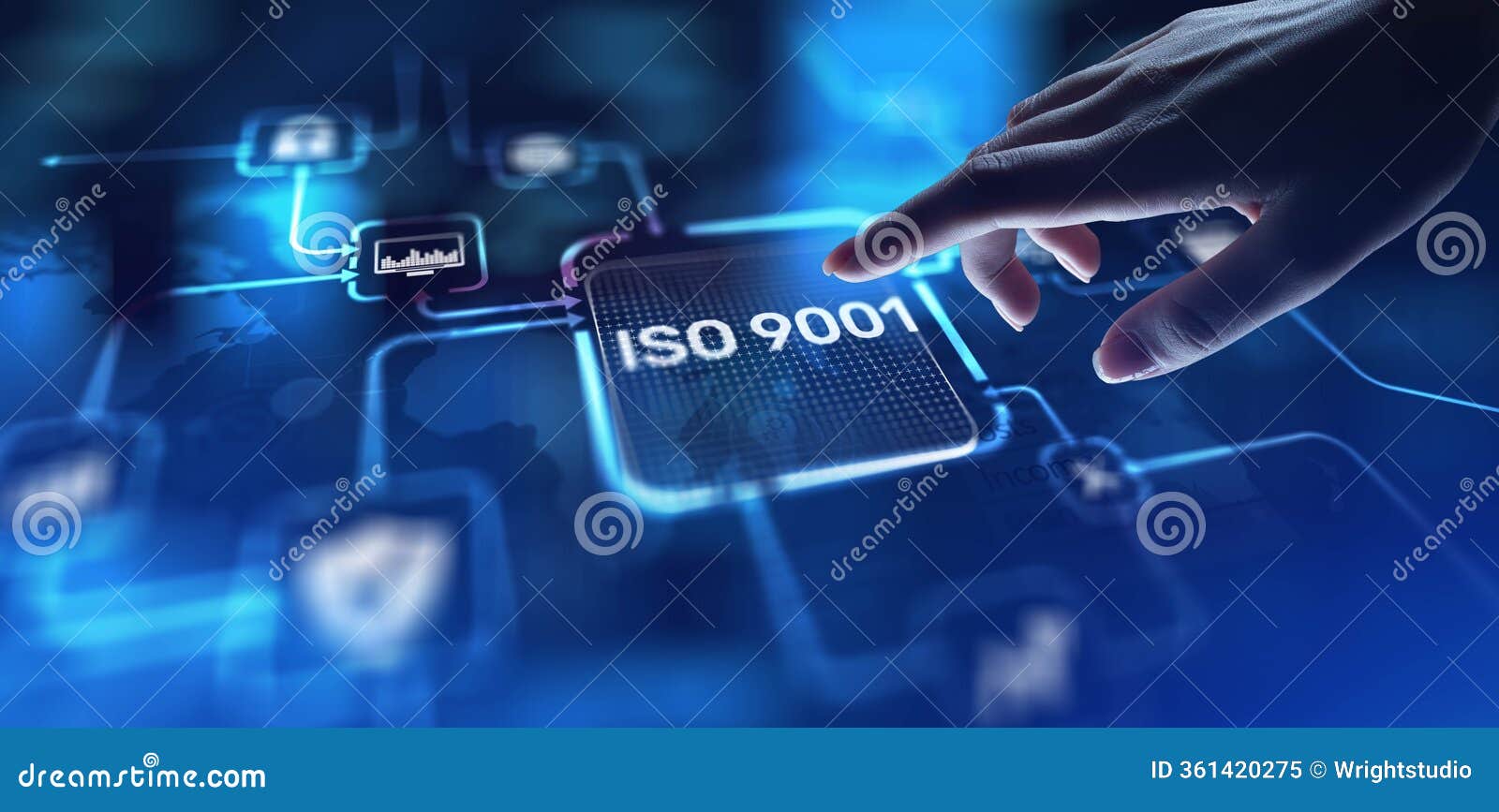 ISO 9001 Quality Management System Standards, Projection on a Virtual ...