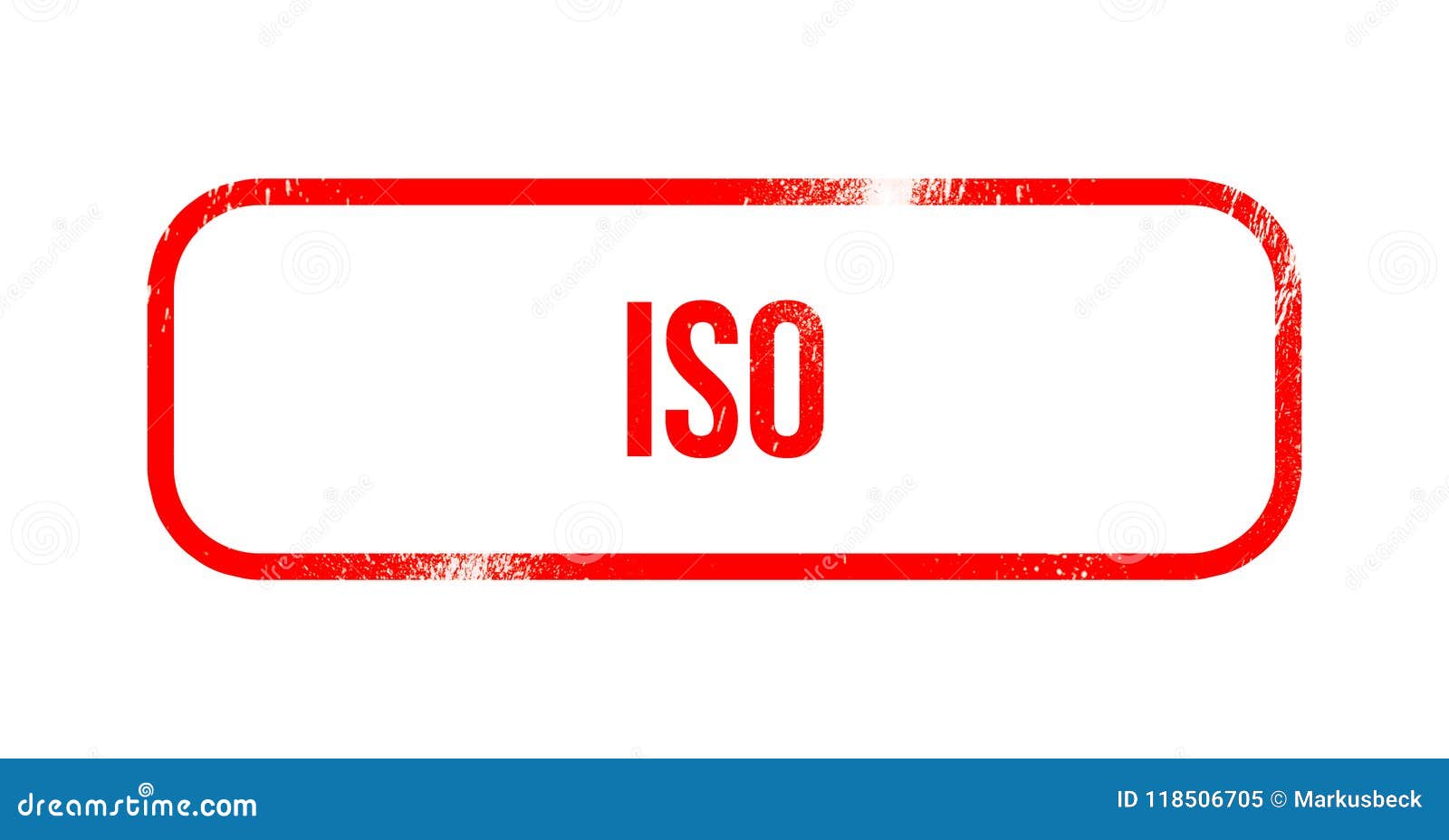 Iso - Red Grunge Rubber, Stamp Stock Illustration - Illustration of ...