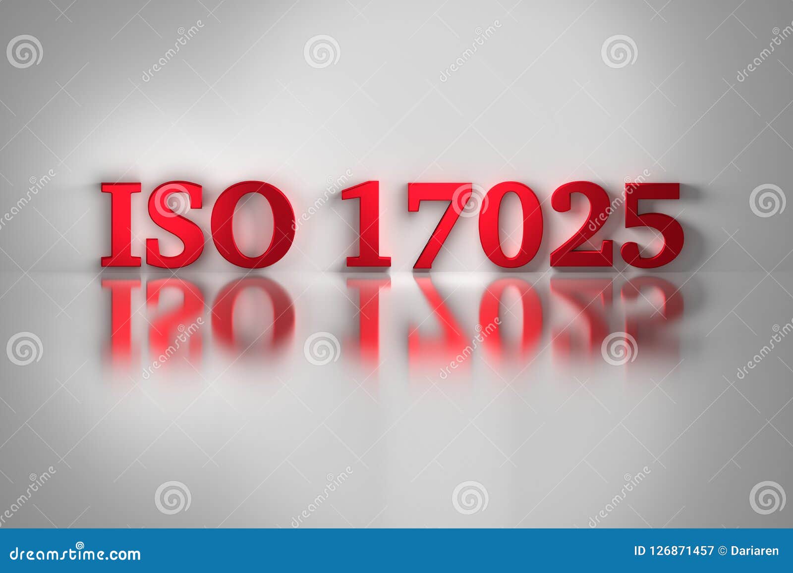 ISO 17025 Red Letters On White Background Stock Image - Image of ...