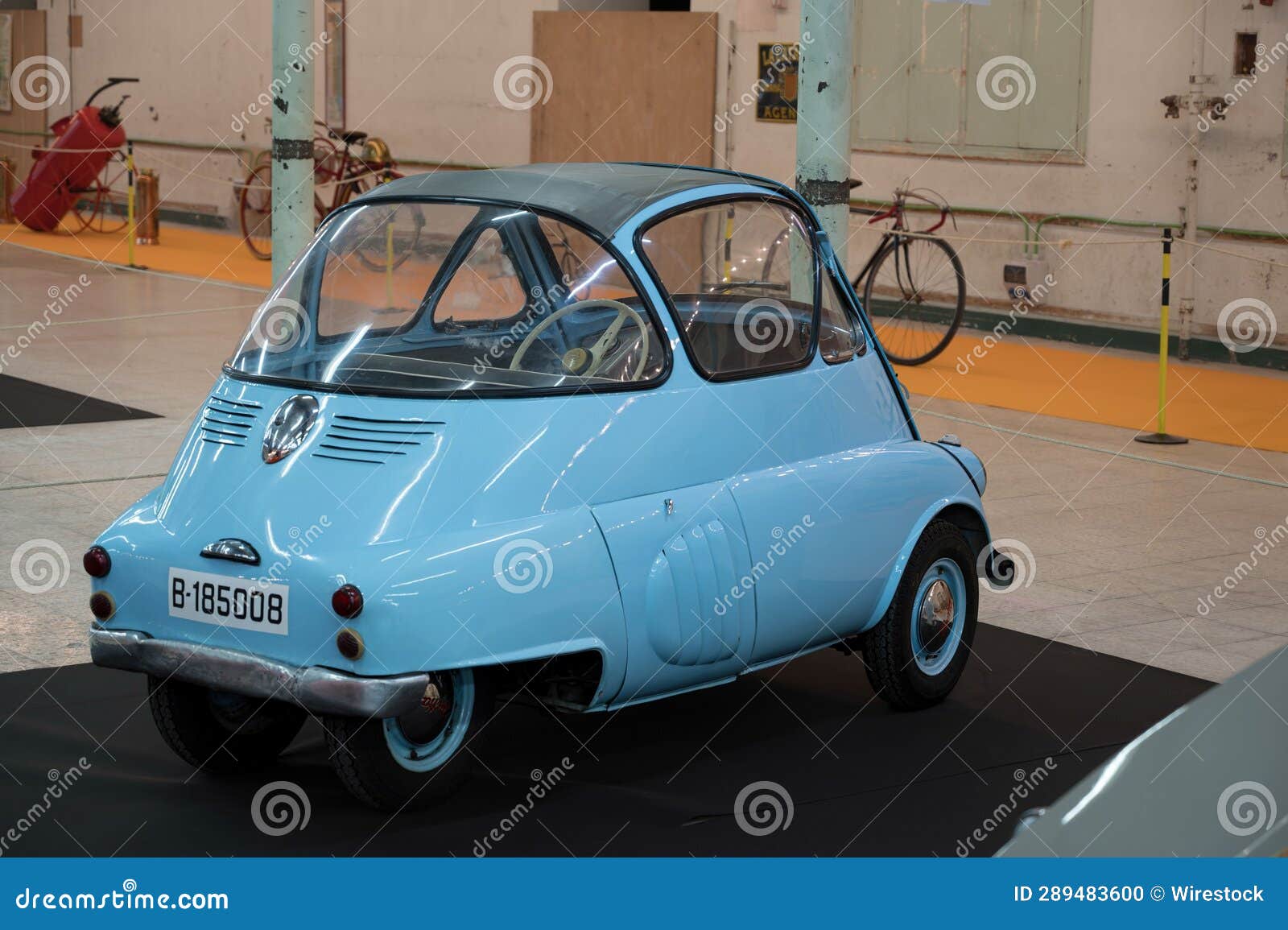 Detail of ISO Rivolta Isetta 236cc from 1965 Blue Editorial Image ...