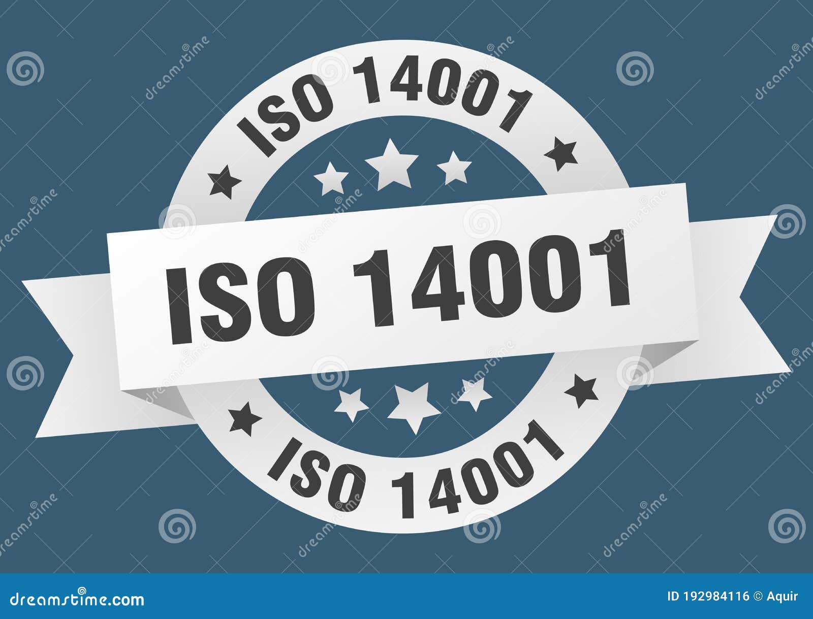 Iso 14001 Round Ribbon Isolated Label. Iso 14001 Sign Stock Vector ...