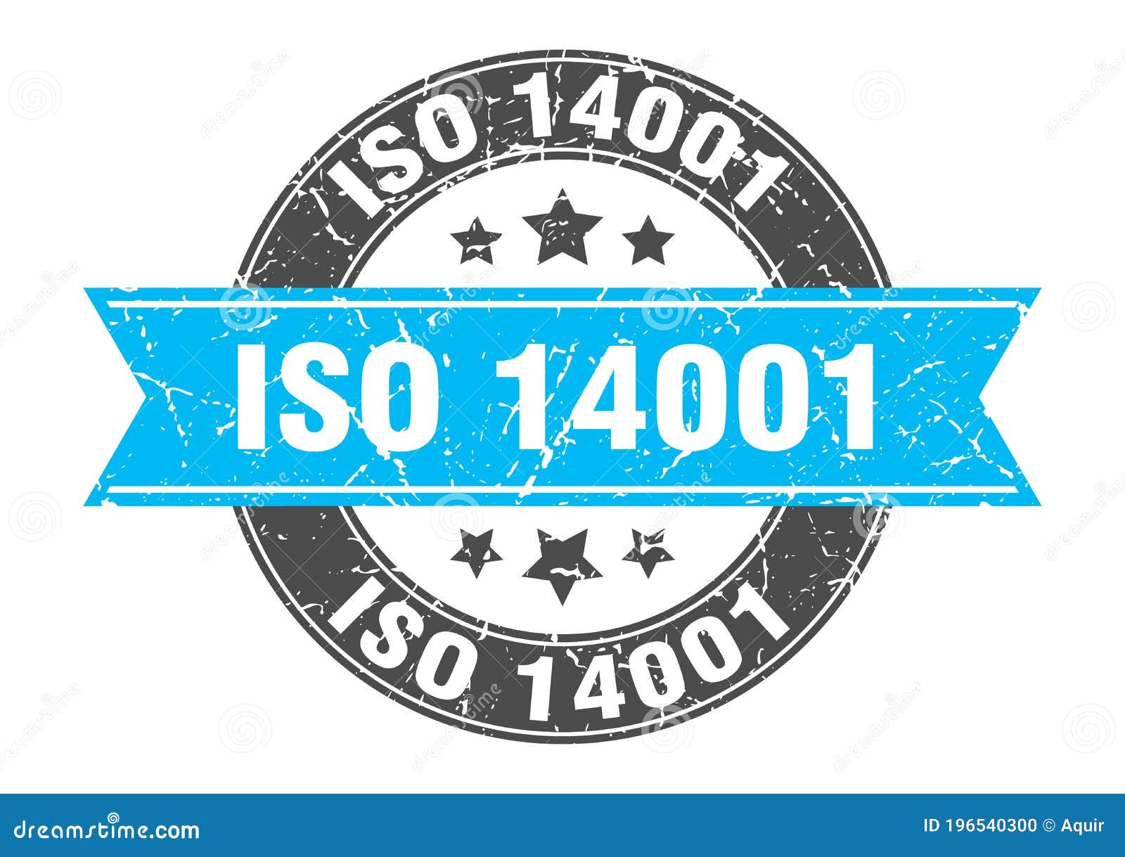 Iso 14001 Round Stamp with Ribbon. Label Sign Stock Vector ...