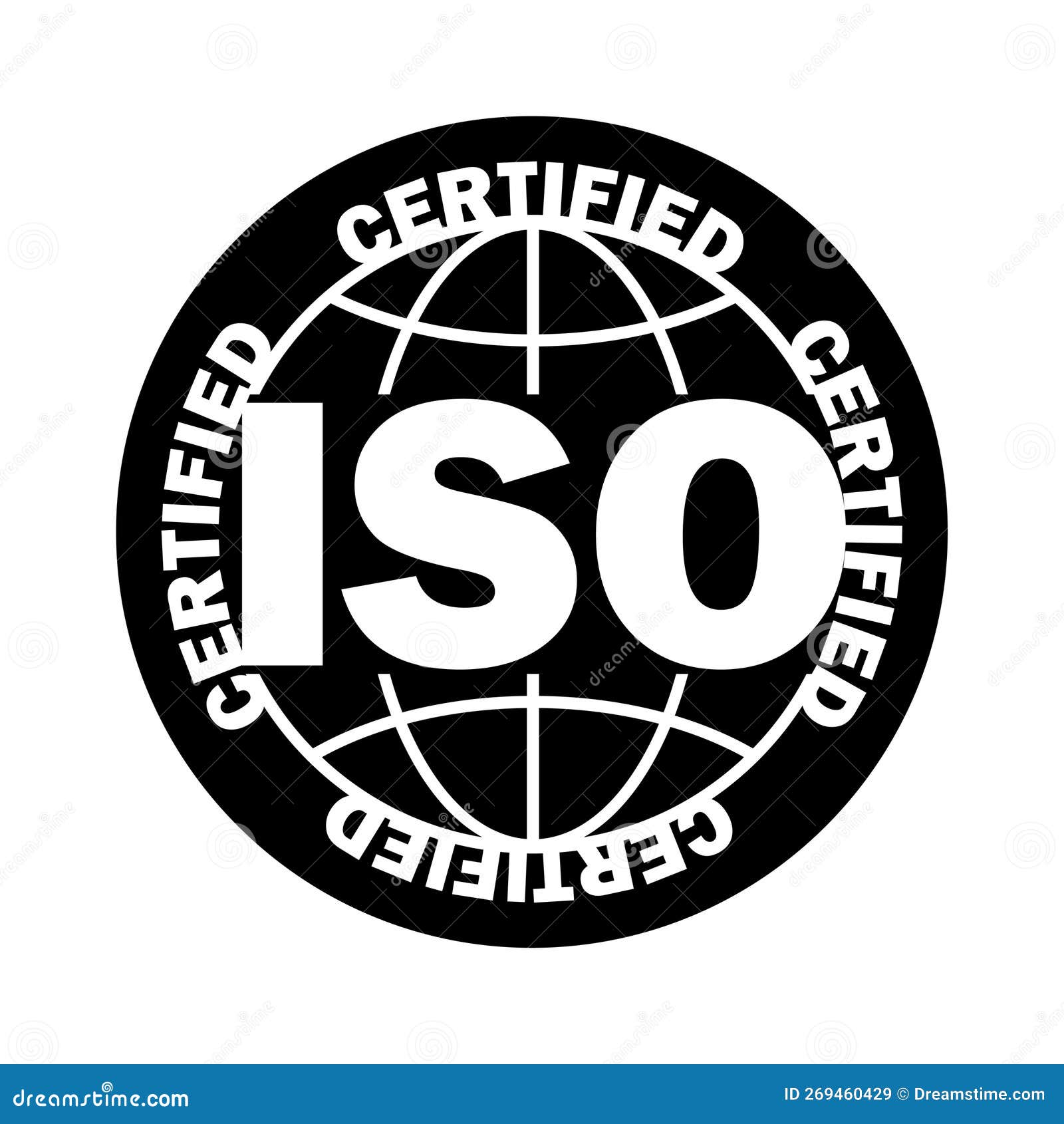 Iso Sign. Certificate Design. Vector Illustration Stock Vector ...