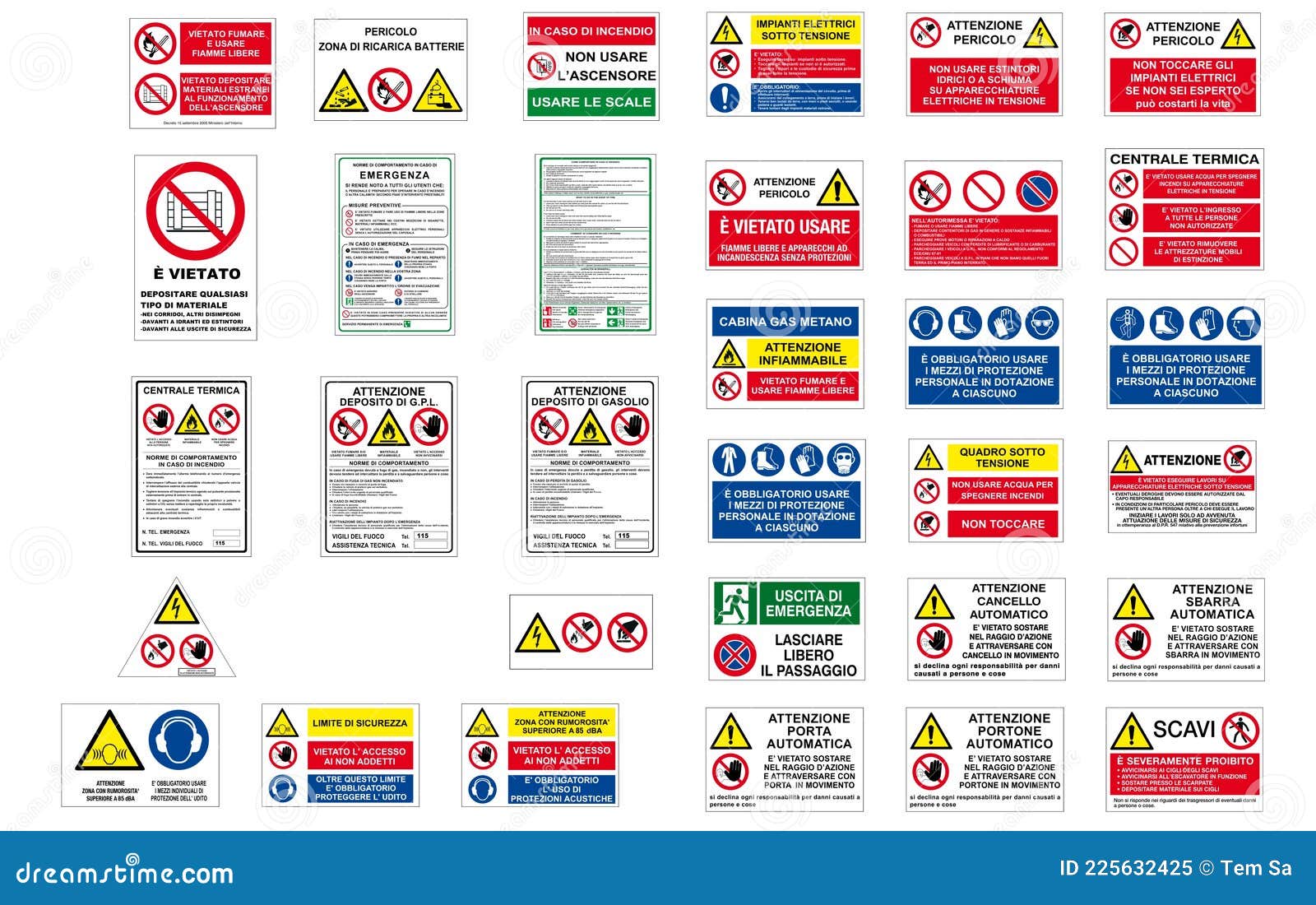 ISO 7010 SIGN WARNING SET SYMBOL Cartoon Vector | CartoonDealer.com ...