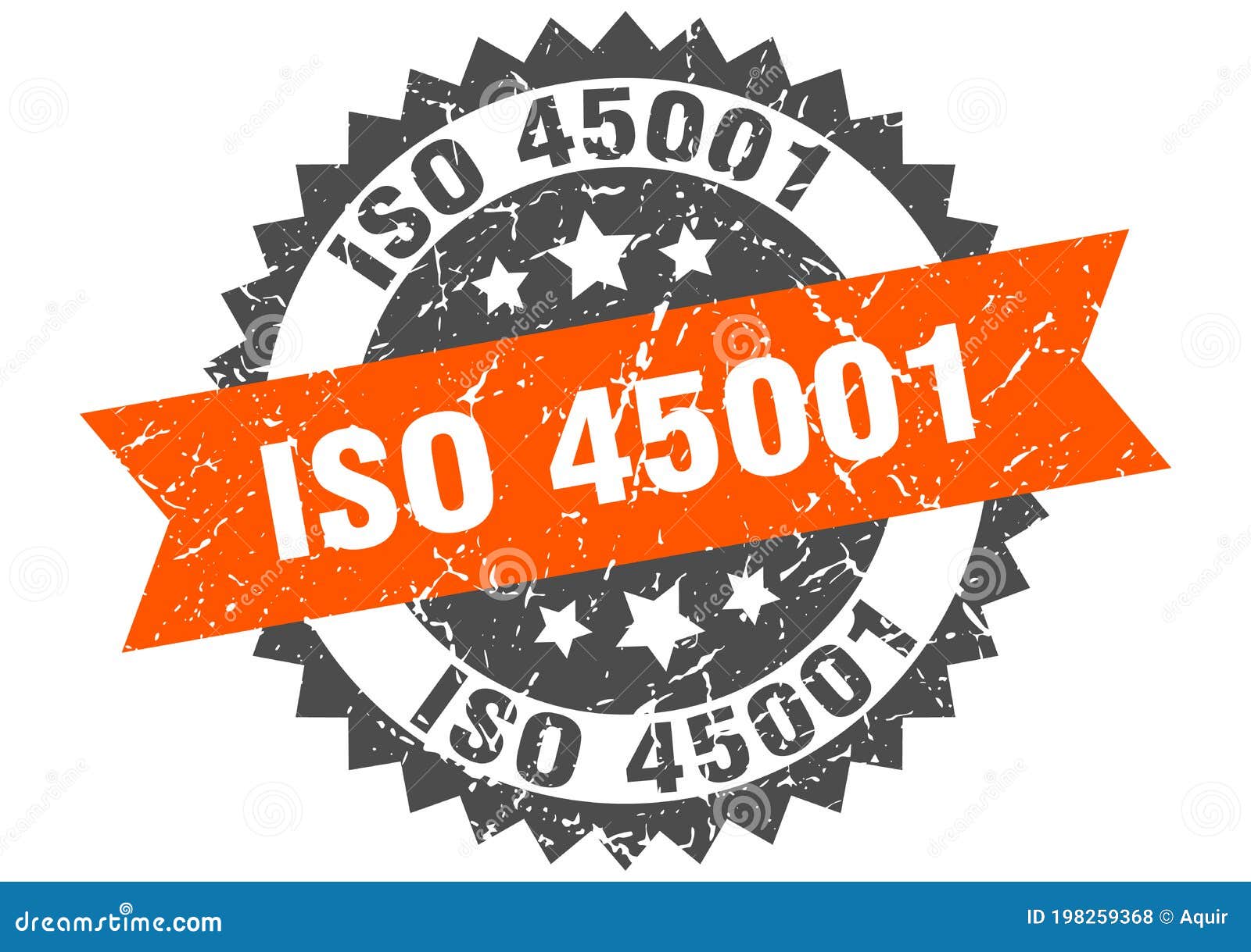 Iso 45001 Stamp. Iso 45001 Grunge Round Sign Stock Vector ...