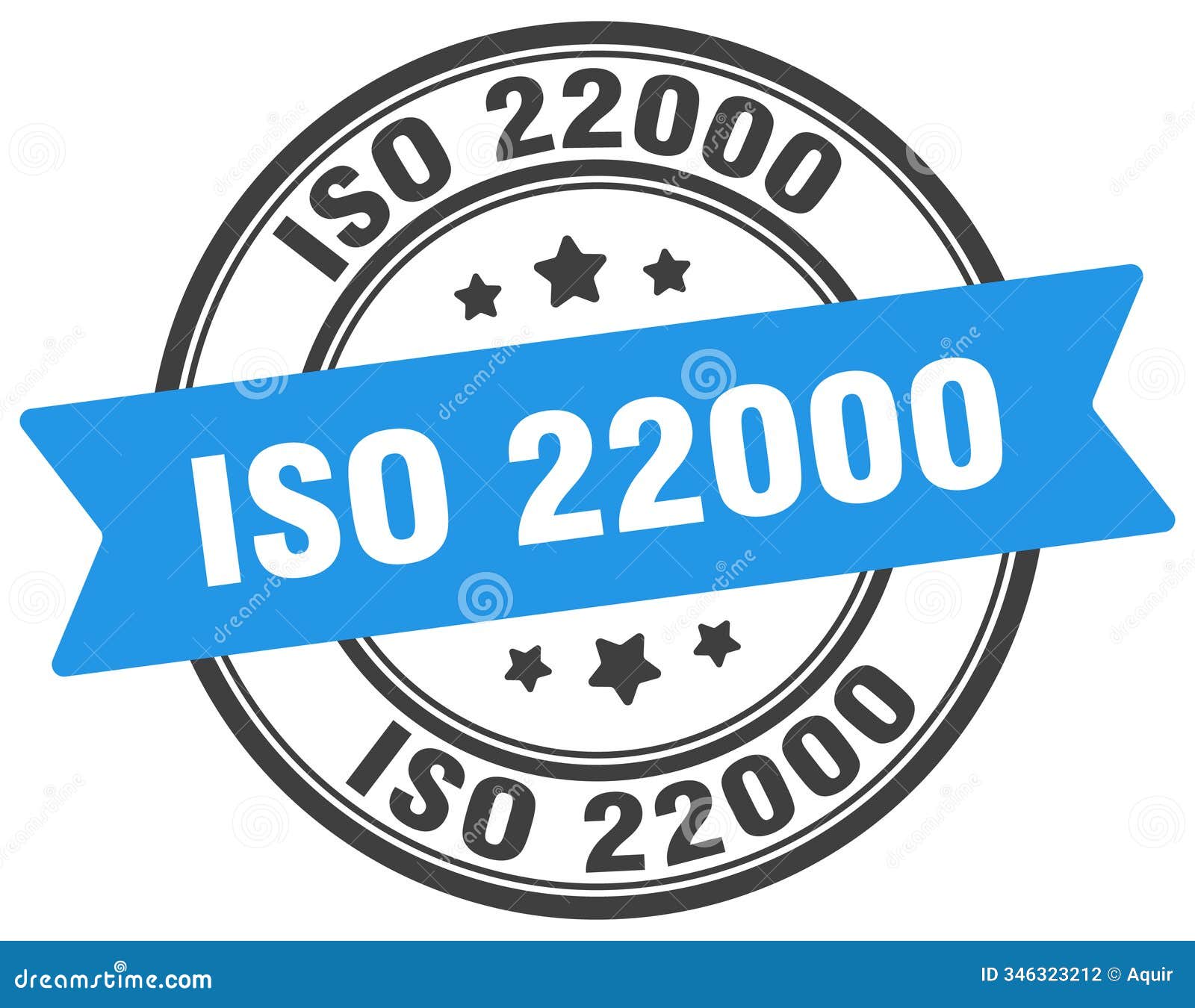 ISO 22000 Stamp. Vector. ISO 22000 Badge Icon. Certified Badge Logo ...