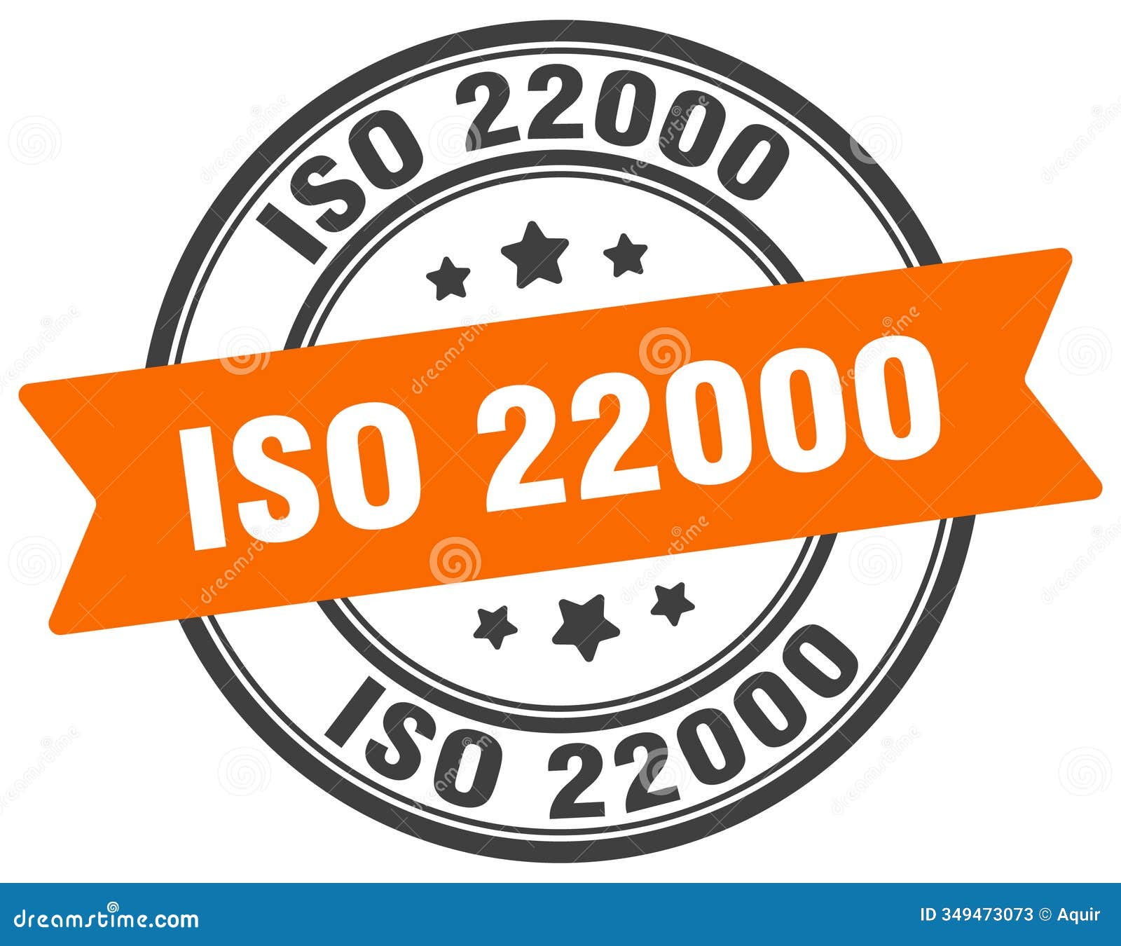 ISO 22000 Stamp. Vector. ISO 22000 Badge Icon. Certified Badge Logo ...