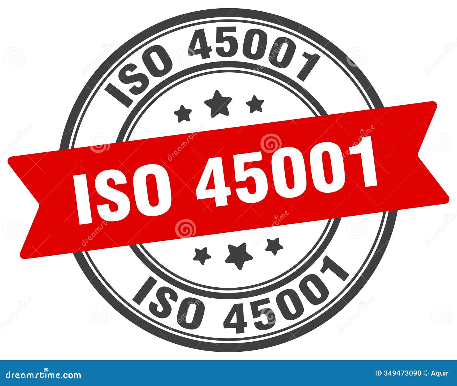 Iso 45001 Stamp. Iso 45001 Label On Transparent Background. Round Sign ...