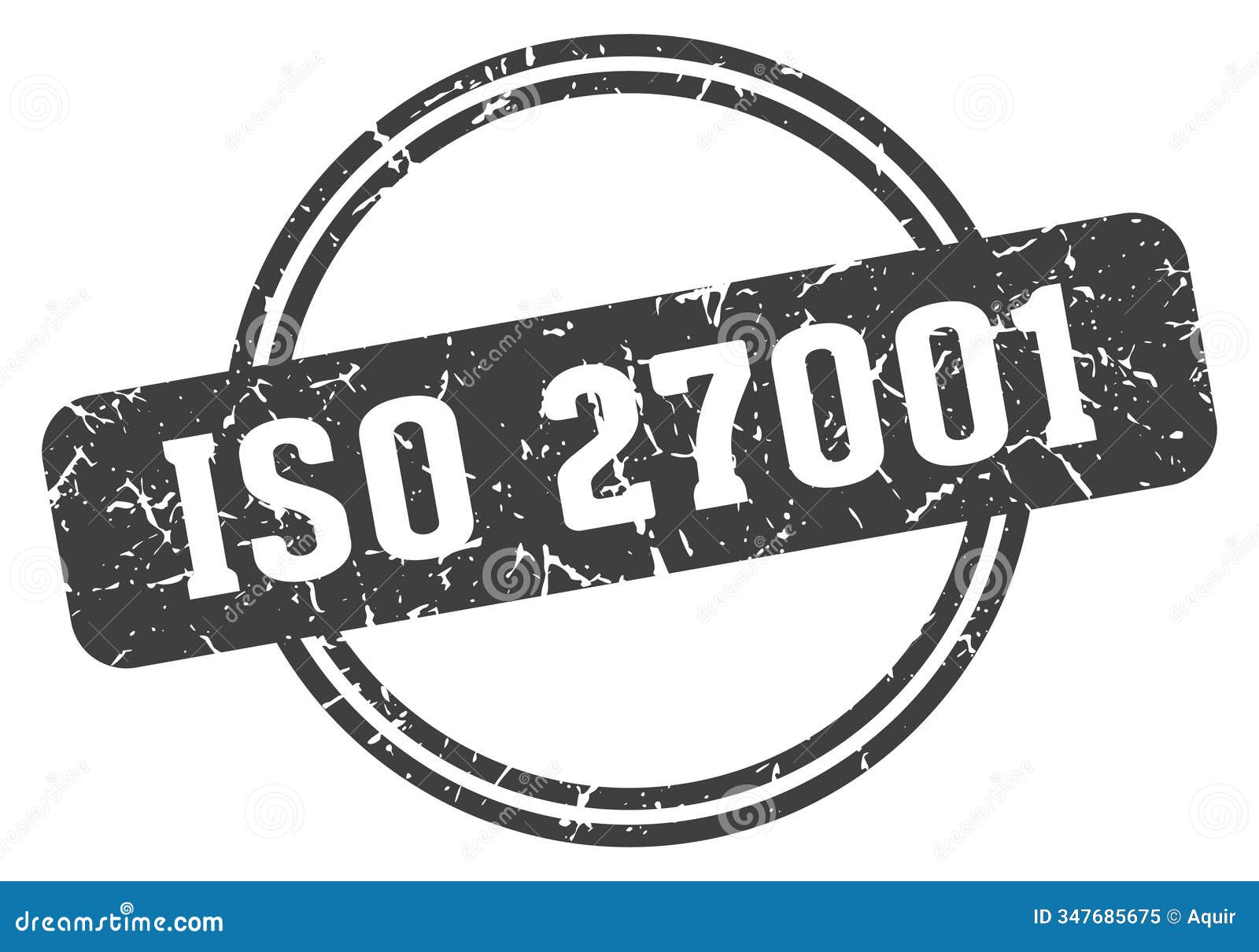 Iso 27001 Stamp Cartoon Vector | CartoonDealer.com #347685675