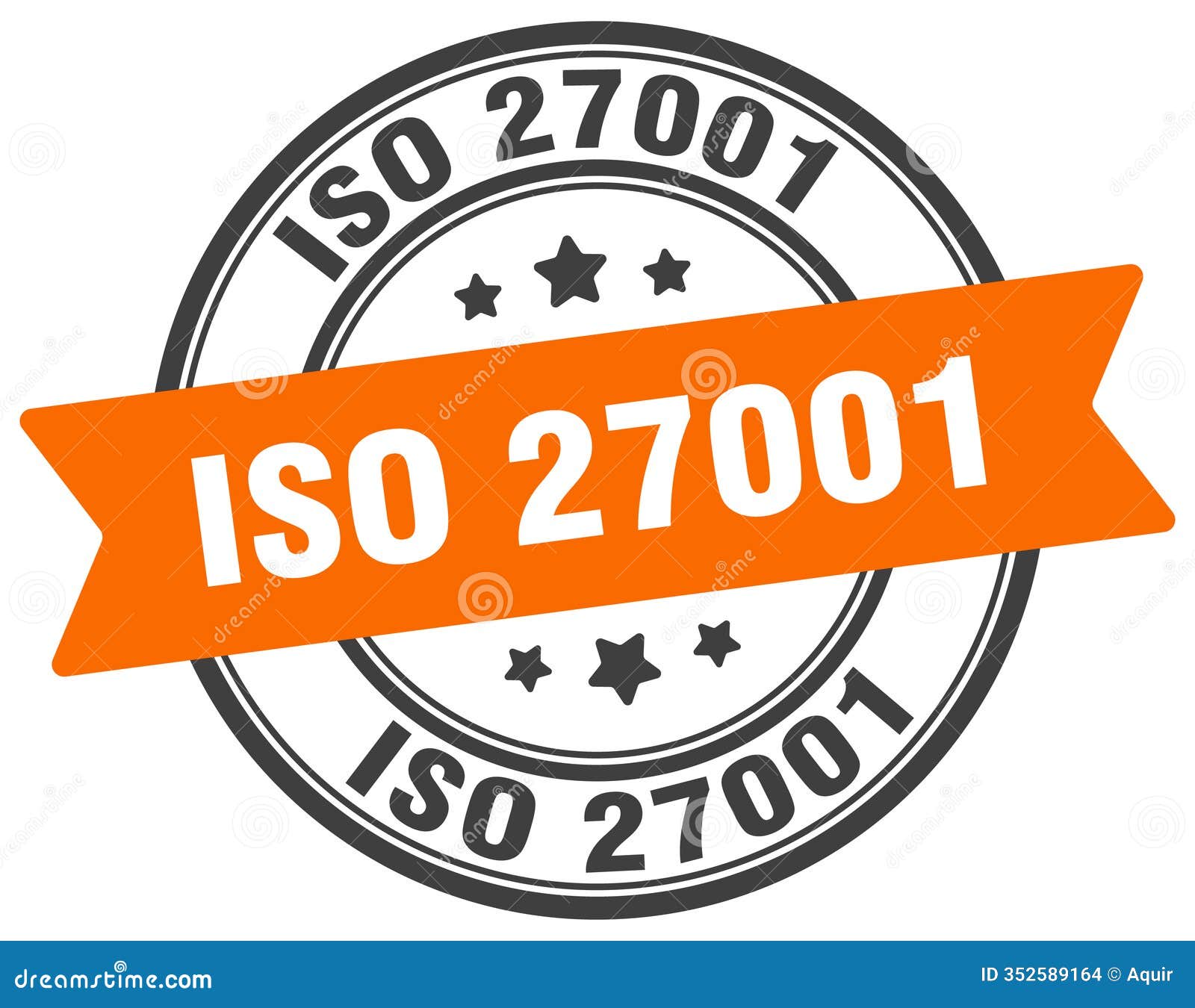 Iso 27001 Stamp. Iso 27001 Label on Transparent Background. Round Sign ...