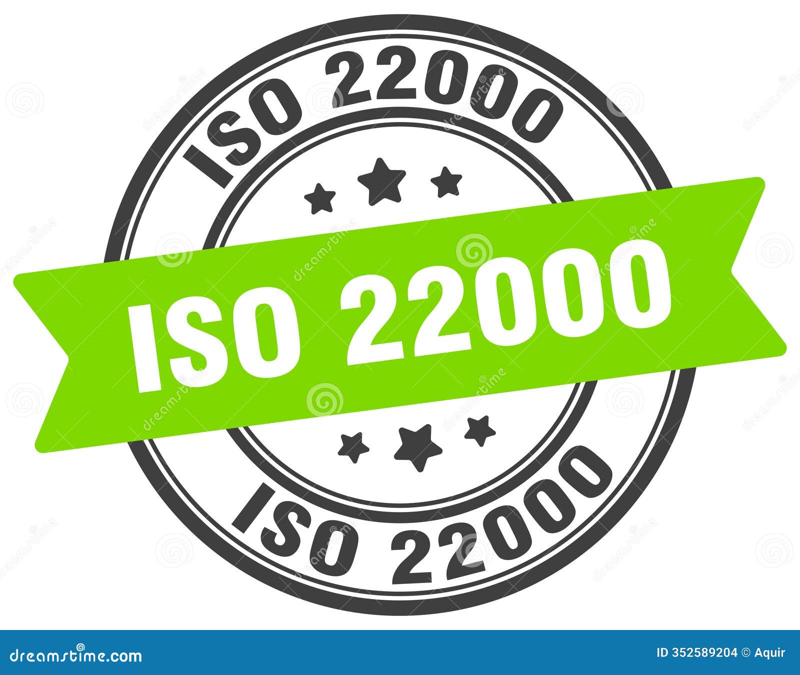 ISO 22000 Stamp. Vector. ISO 22000 Badge Icon. Certified Badge Logo ...