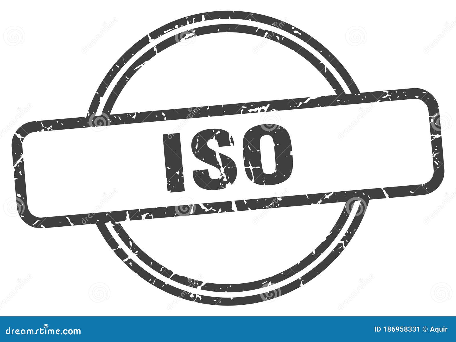 Iso Stamp. Iso Round Vintage Grunge Label Stock Vector - Illustration ...