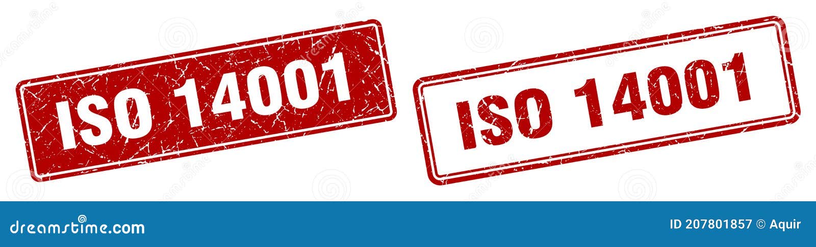Iso 14001 Stamp Set. Iso 14001 Square Grunge Sign Stock Vector ...