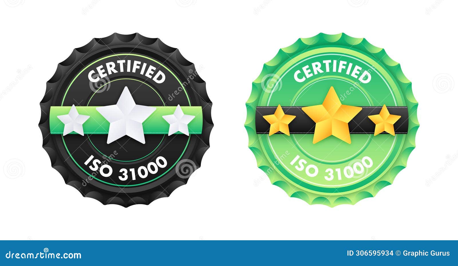 ISO 31000 Standard Certificate Badge. Quality Control. International ...