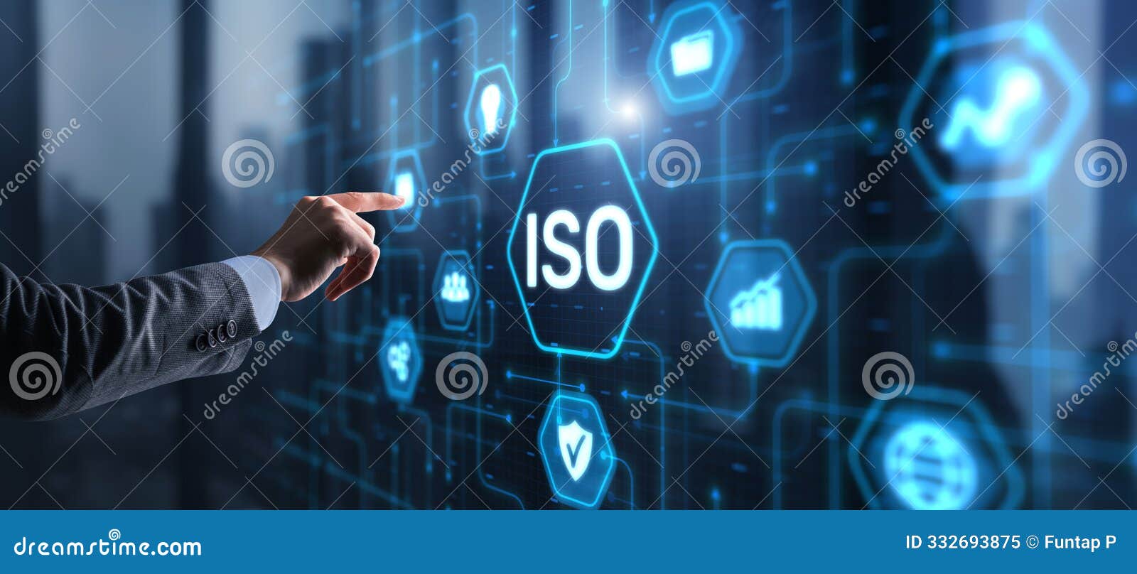 ISO Standard Certification Standardization Quality Control Concept on ...