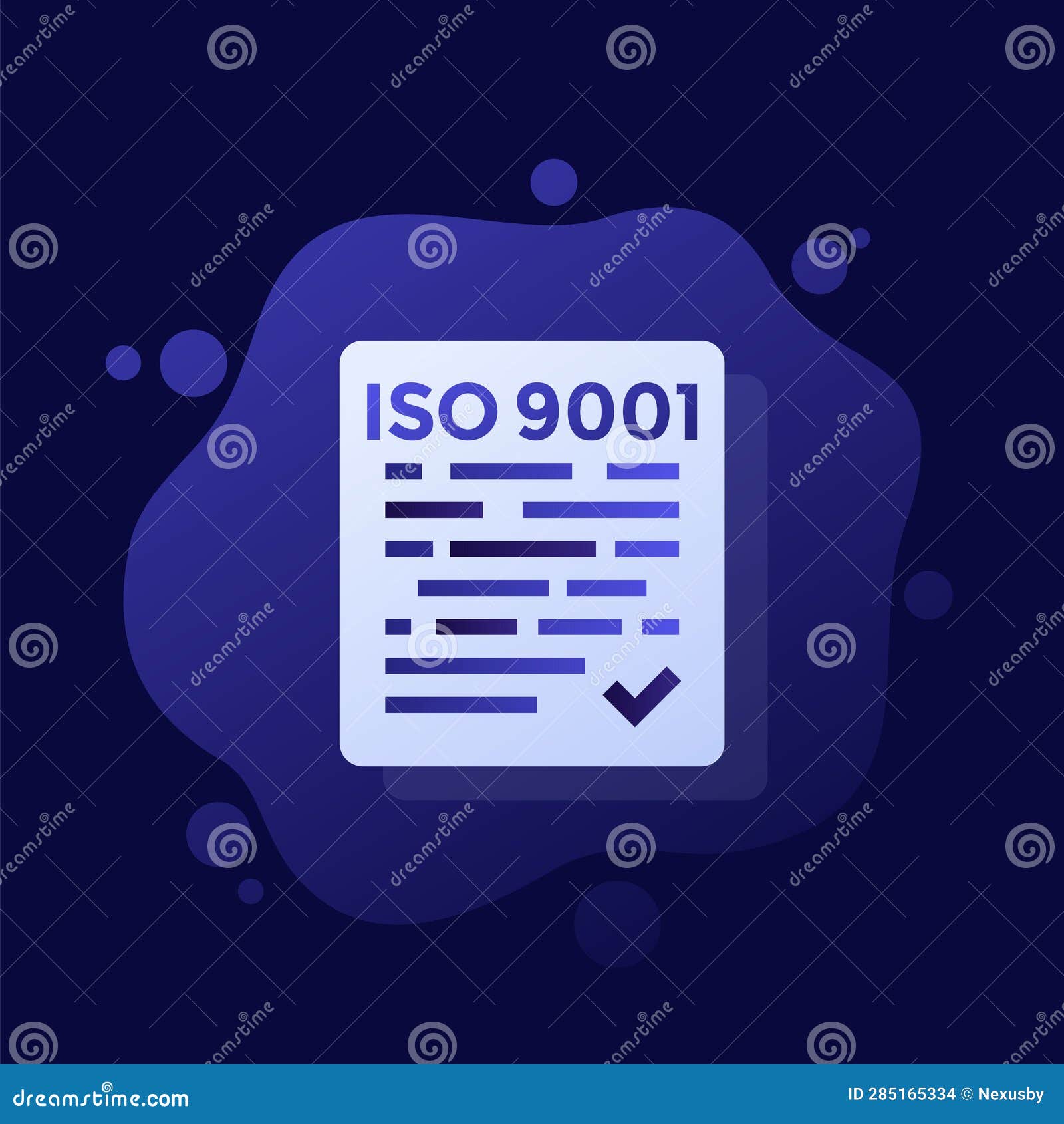 ISO 9001 Standard Icon, Vector Design Stock Vector - Illustration of ...