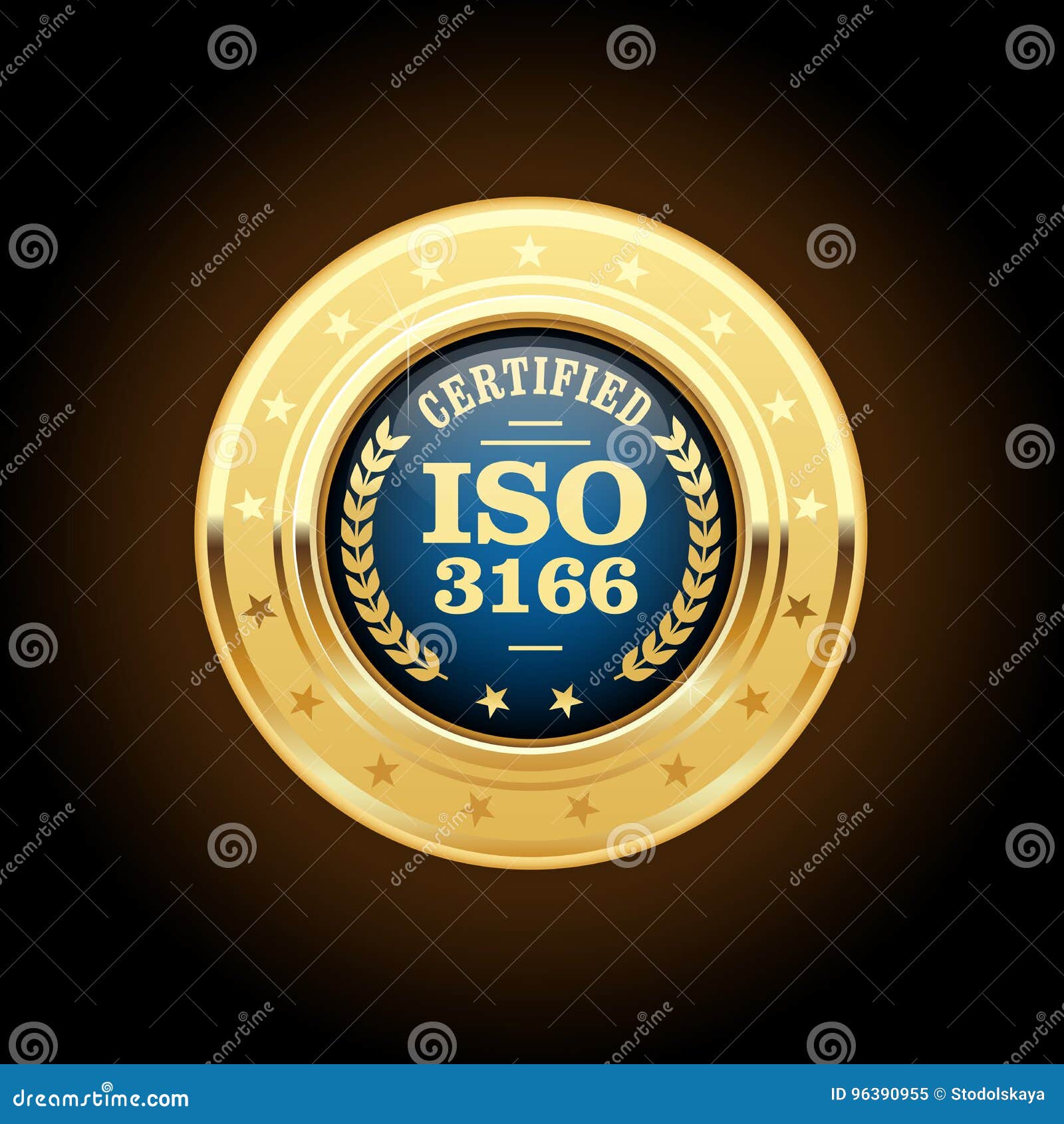 ISO 3166 Standard Medal - Country Codes Stock Vector - Illustration of ...