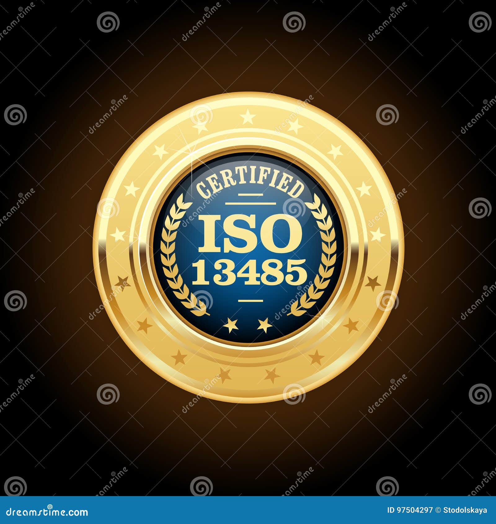 ISO 13485 Standard Medal - Medical Devices Stock Vector - Illustration ...