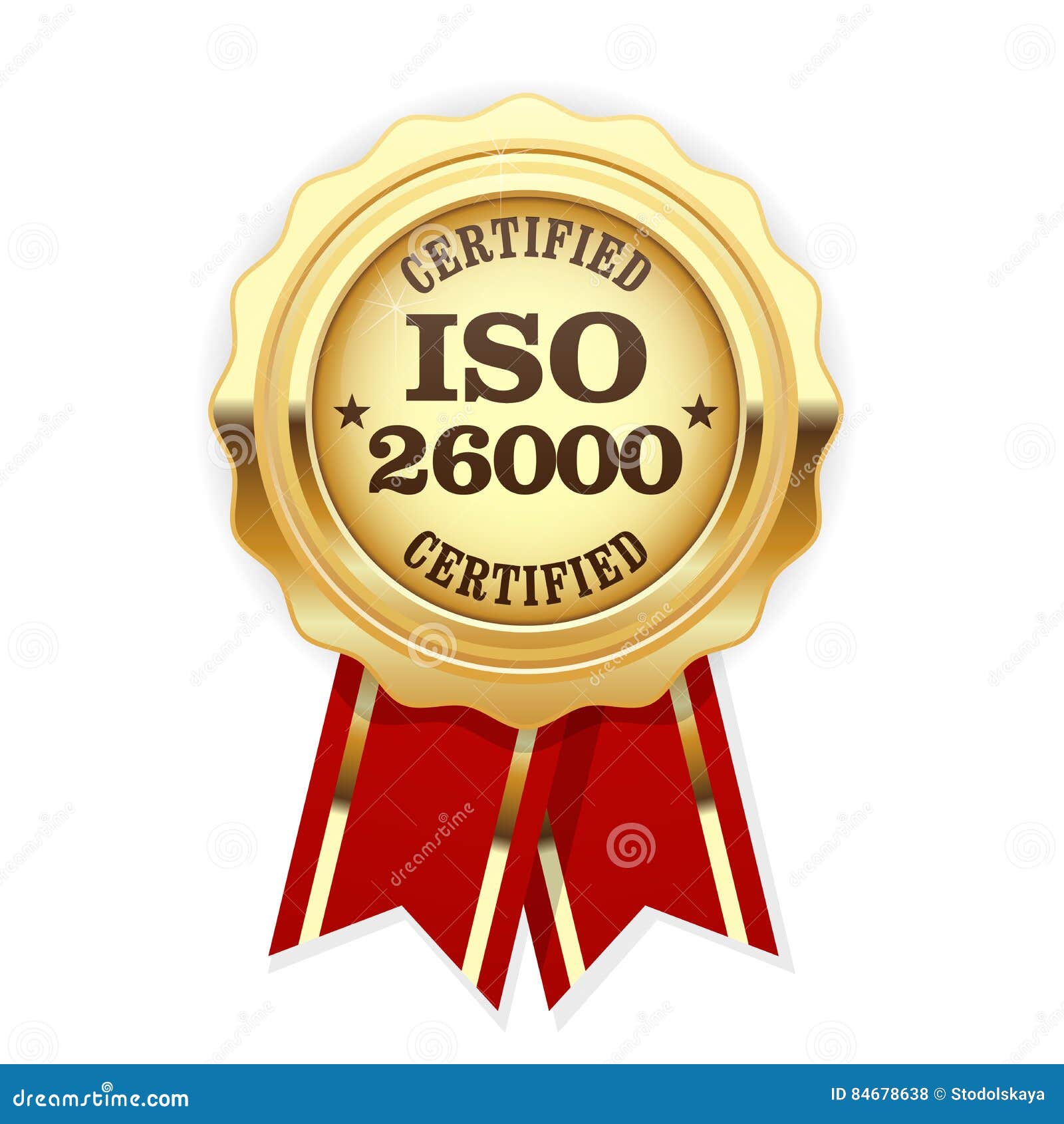 ISO 26000 Stamp. Vector. ISO 26000 Badge Icon. Certified Badge Logo ...