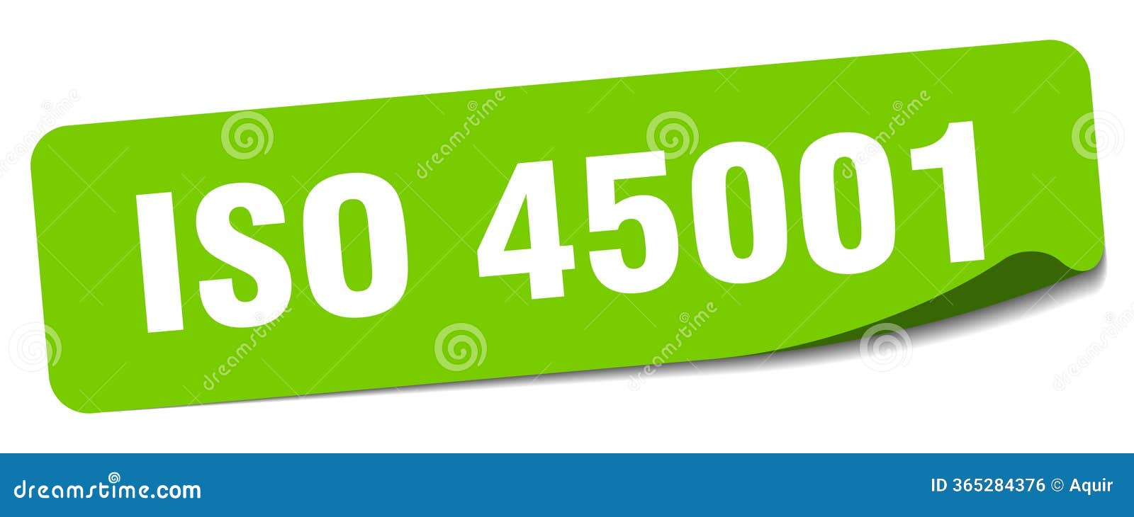 Iso 45001 Sticker. Iso 45001 Label Cartoon Vector | CartoonDealer.com ...