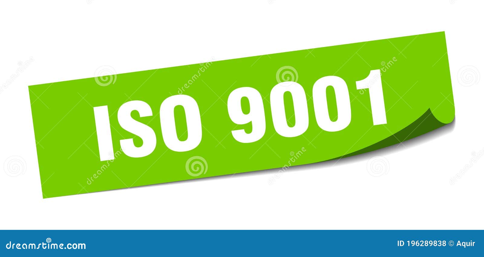 Iso 9001 Sticker. Square Isolated Label Sign. Peeler Stock Vector ...