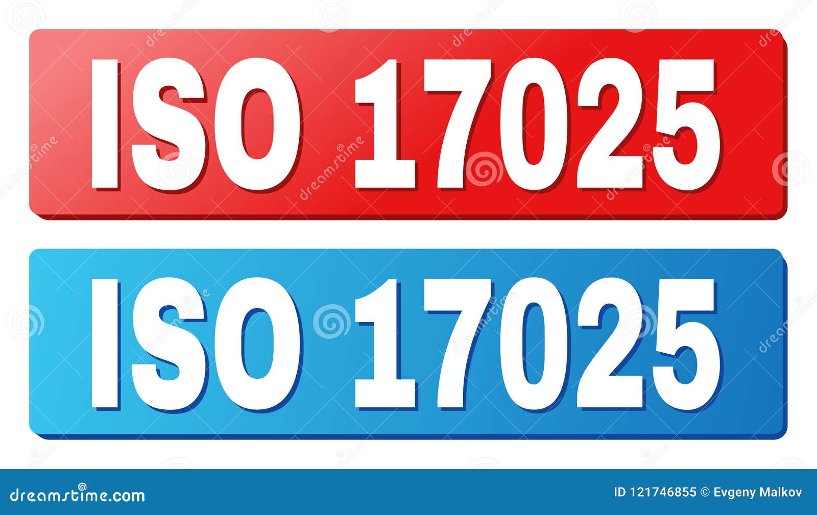 ISO 17025 Caption on Blue and Red Rectangle Buttons Stock Vector ...